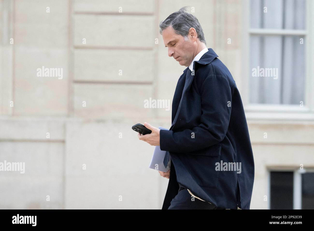 Paris, France. 10th Mar, 2023. Rodolphe Saade before a meeting on the ... Paris, France. 10th Mar, 2023. Rodolphe Saade before a meeting on the ...
