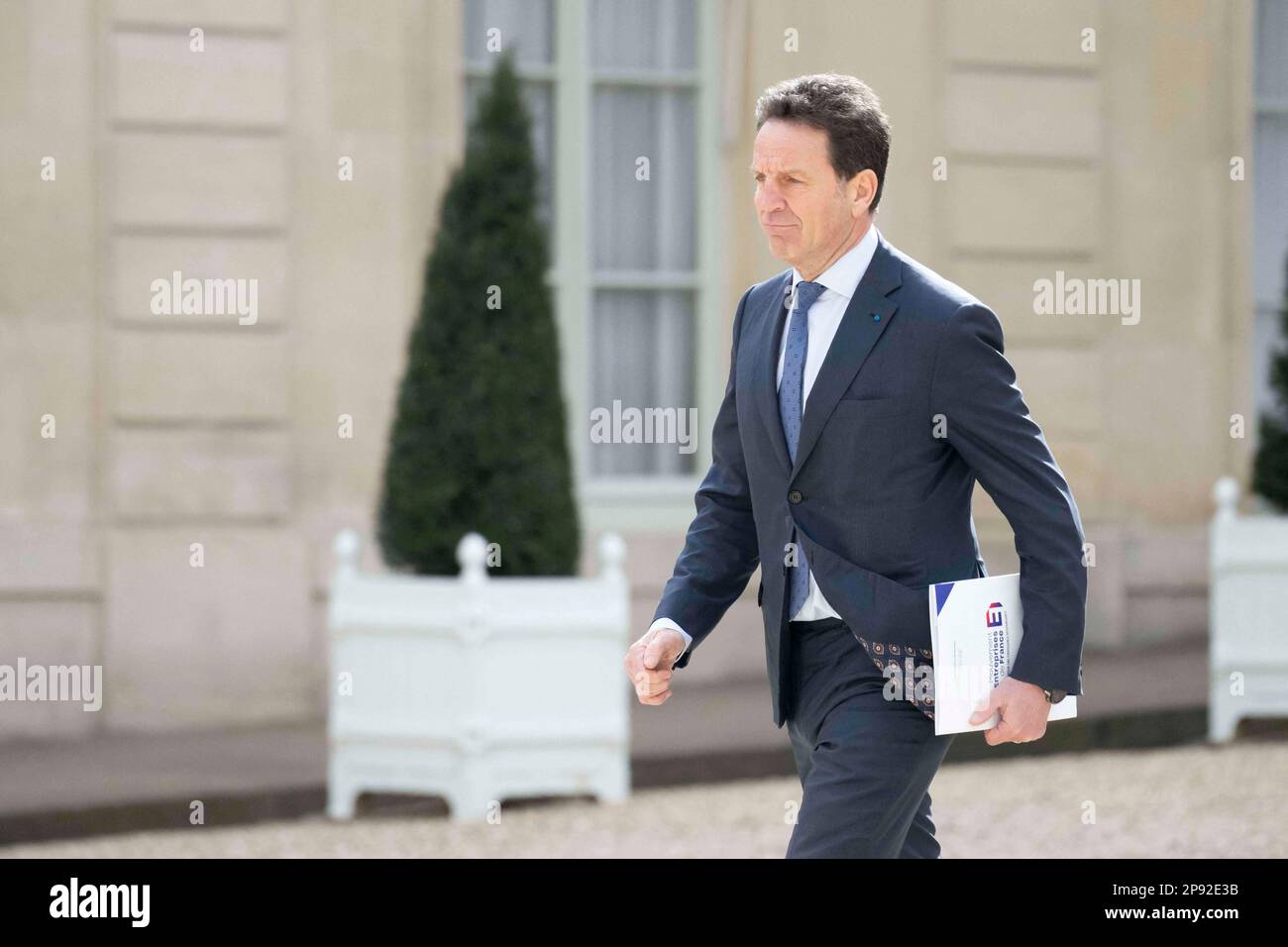 Paris, France. 10th Mar, 2023. Geoffroy Roux de Bezieux before a ... Paris, France. 10th Mar, 2023. Geoffroy Roux de Bezieux before a ...