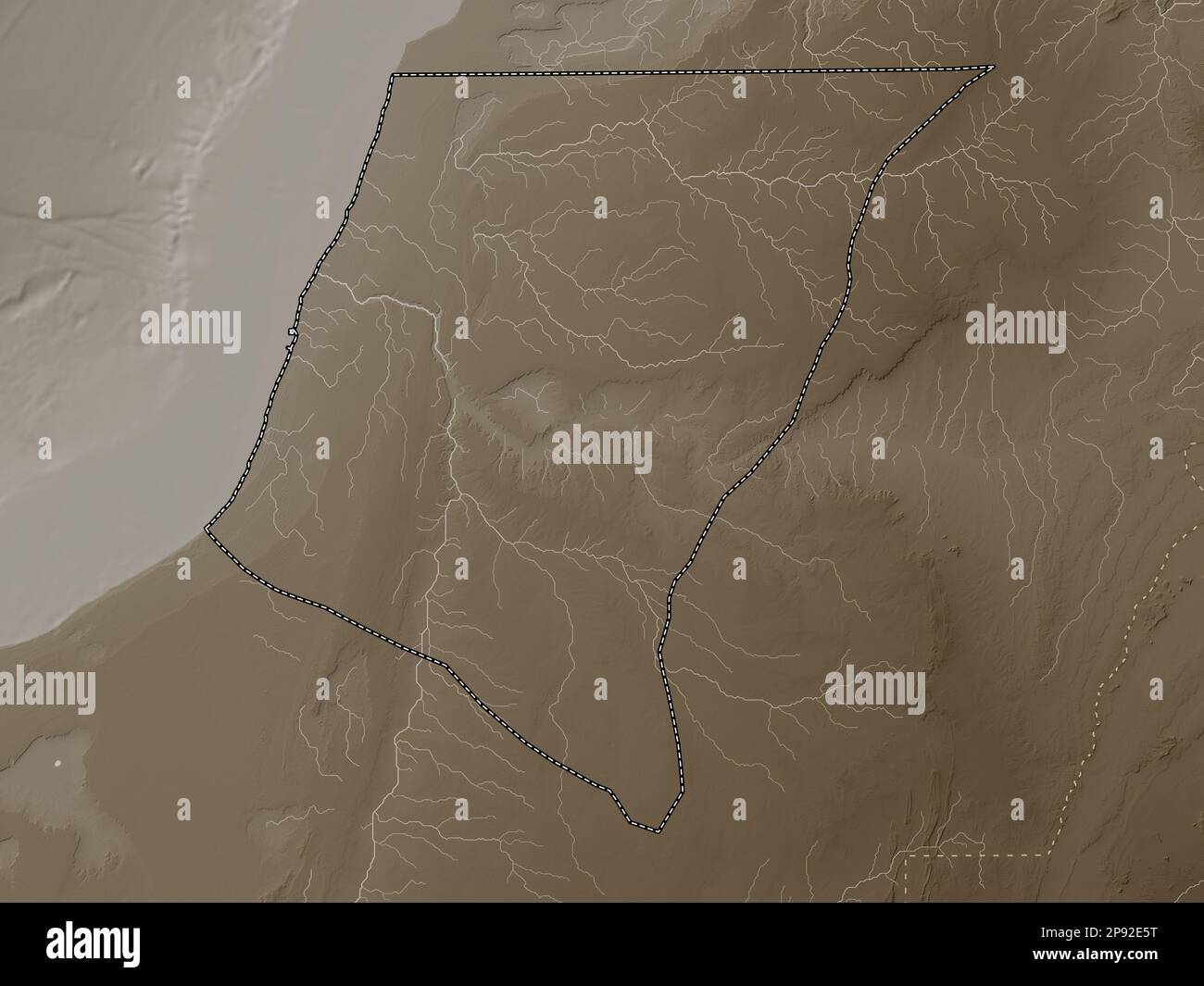 Laayoune-Sakia El Hamra, province of Western Sahara. Elevation map ...