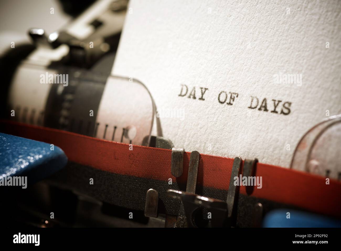 Day of days text written with a typewriter Stock Photo - Alamy