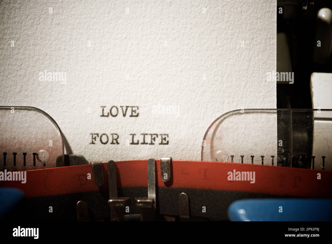 Love for life text written with a typewriter Stock Photo - Alamy