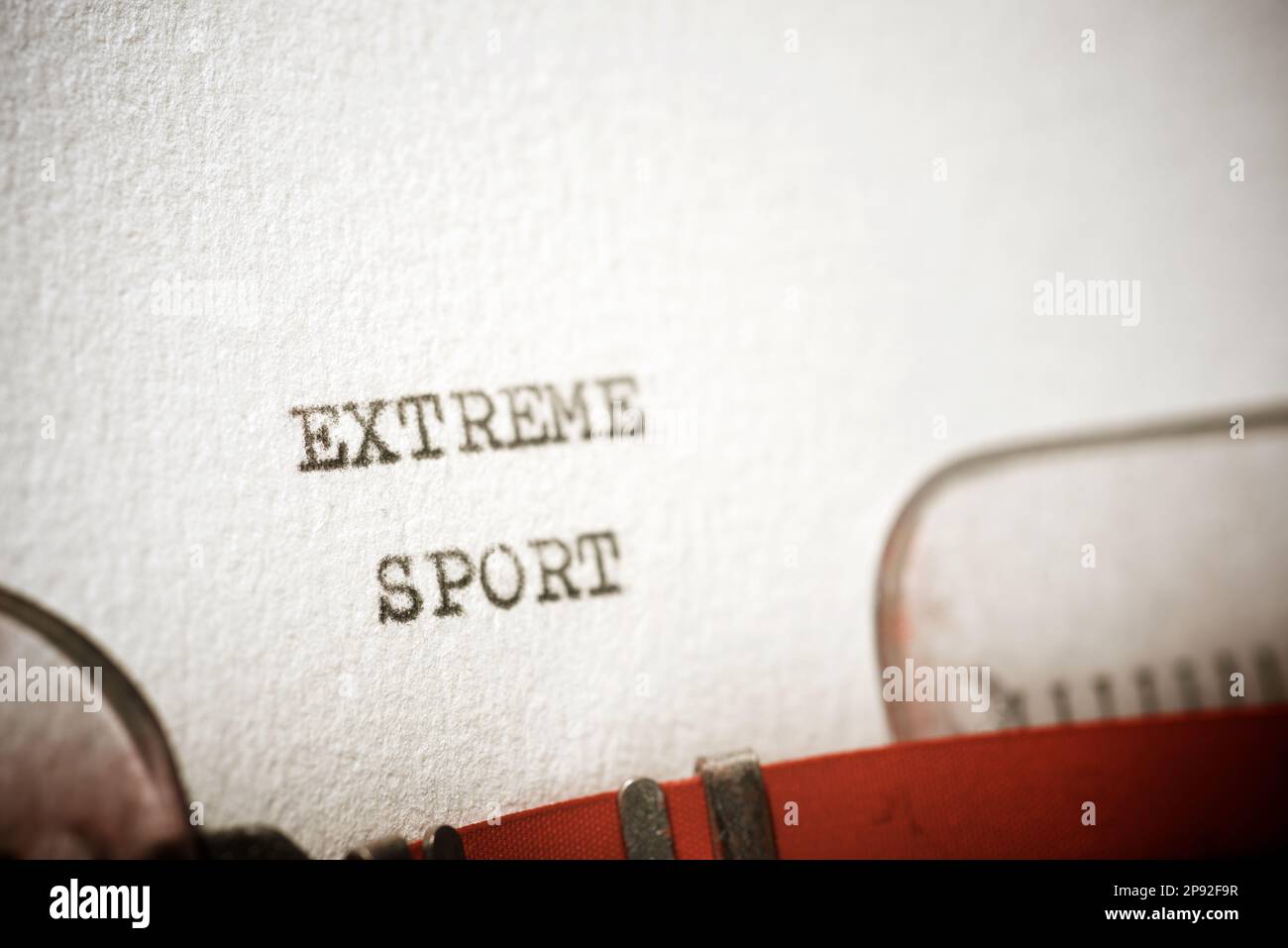 Extreme sport text written with a typewriter Stock Photo - Alamy