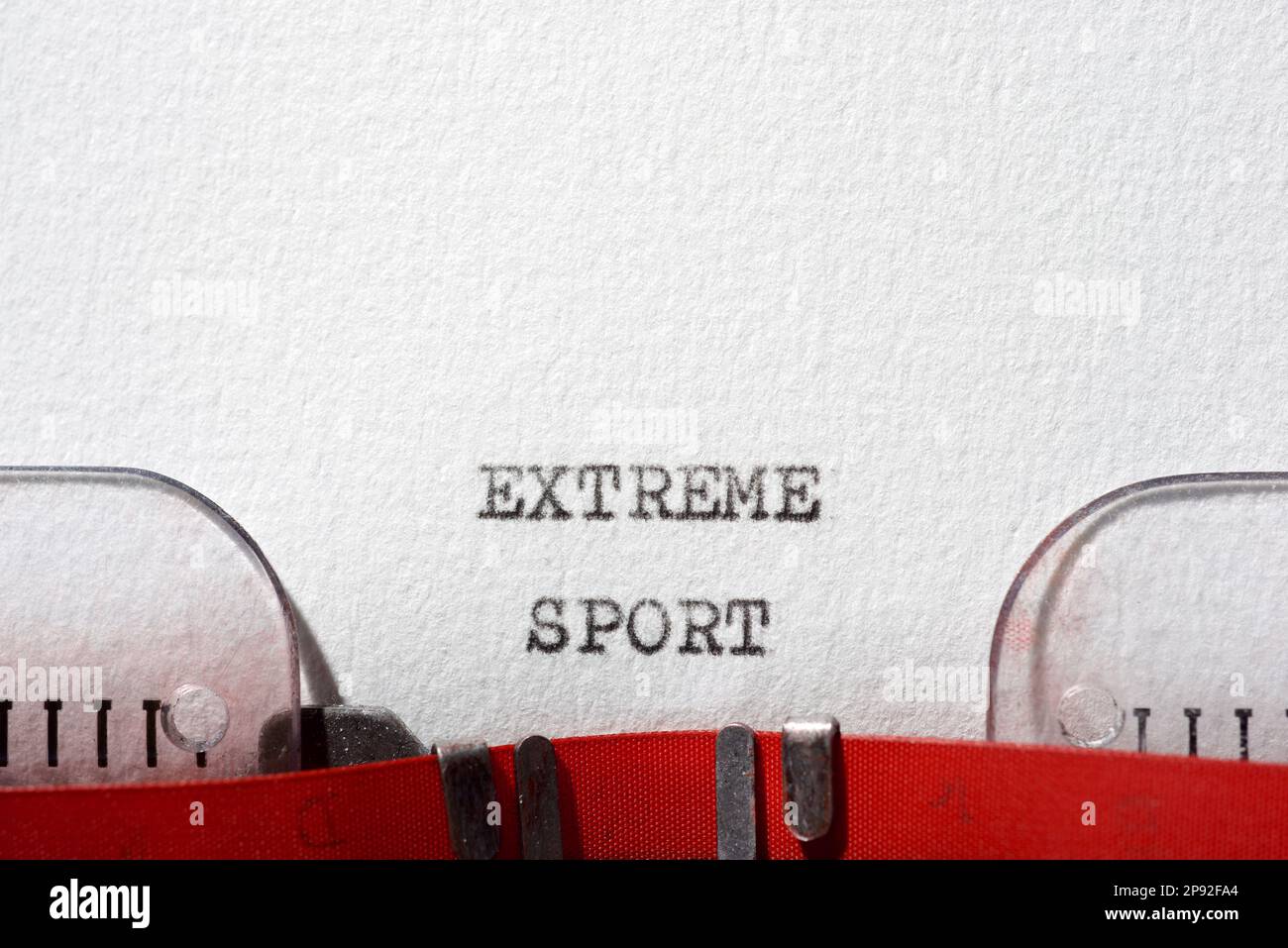 Extreme sport text written with a typewriter Stock Photo - Alamy