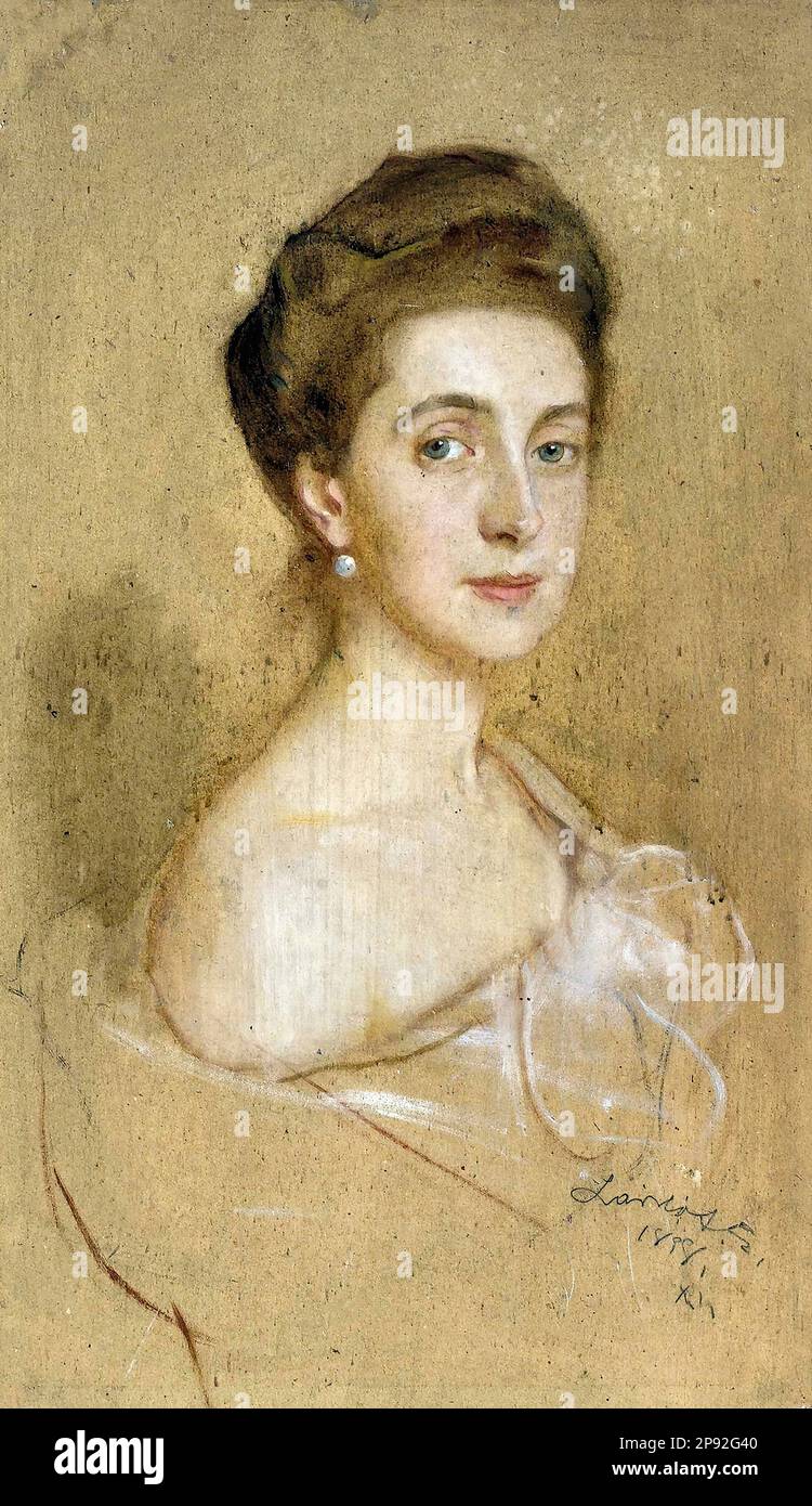 FüLöp Elek László - Gyöngyfülbevalós hölgy - Magyar Iskola - XIX ...