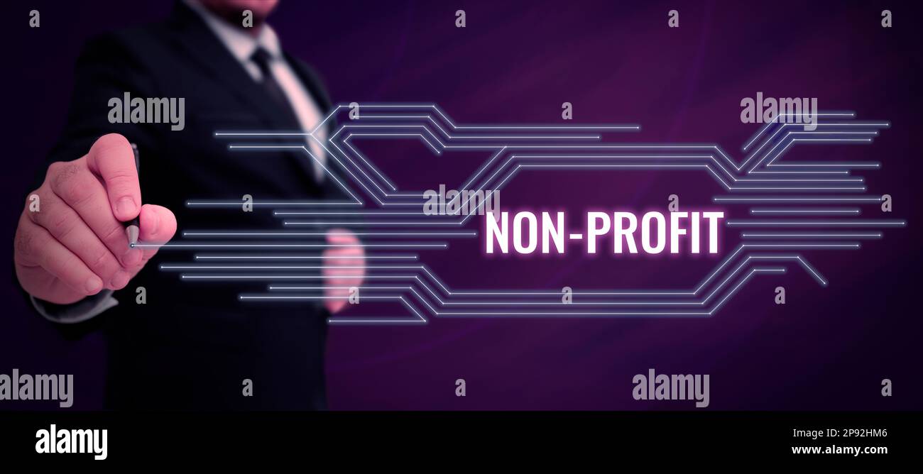 Inspiration showing sign Non Profit. Word Written on providing products ...