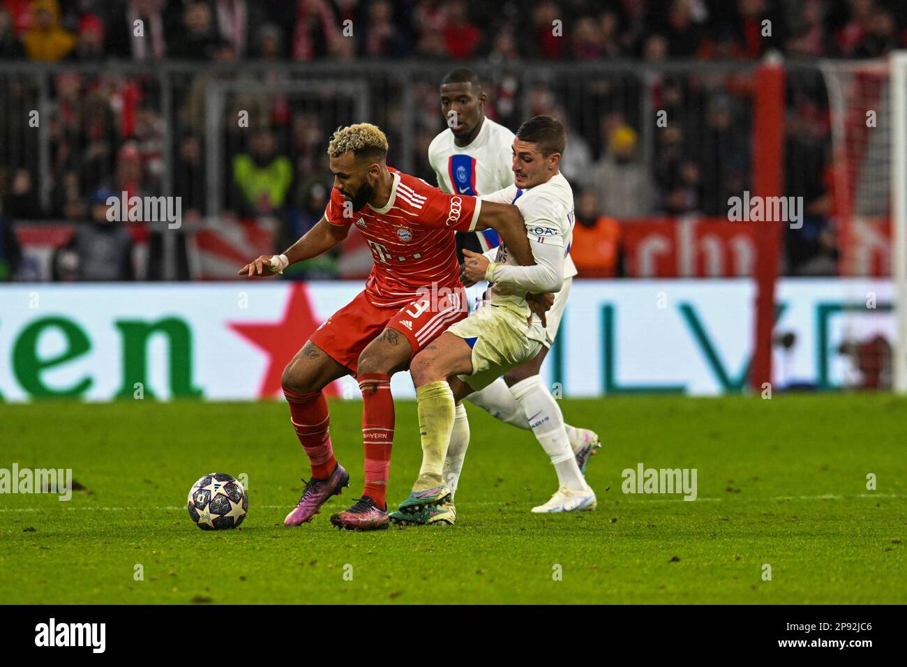 Munich, 8. March 2023, #13 Eric Maxim Choupo-Moting FCB, 6. Marco ...