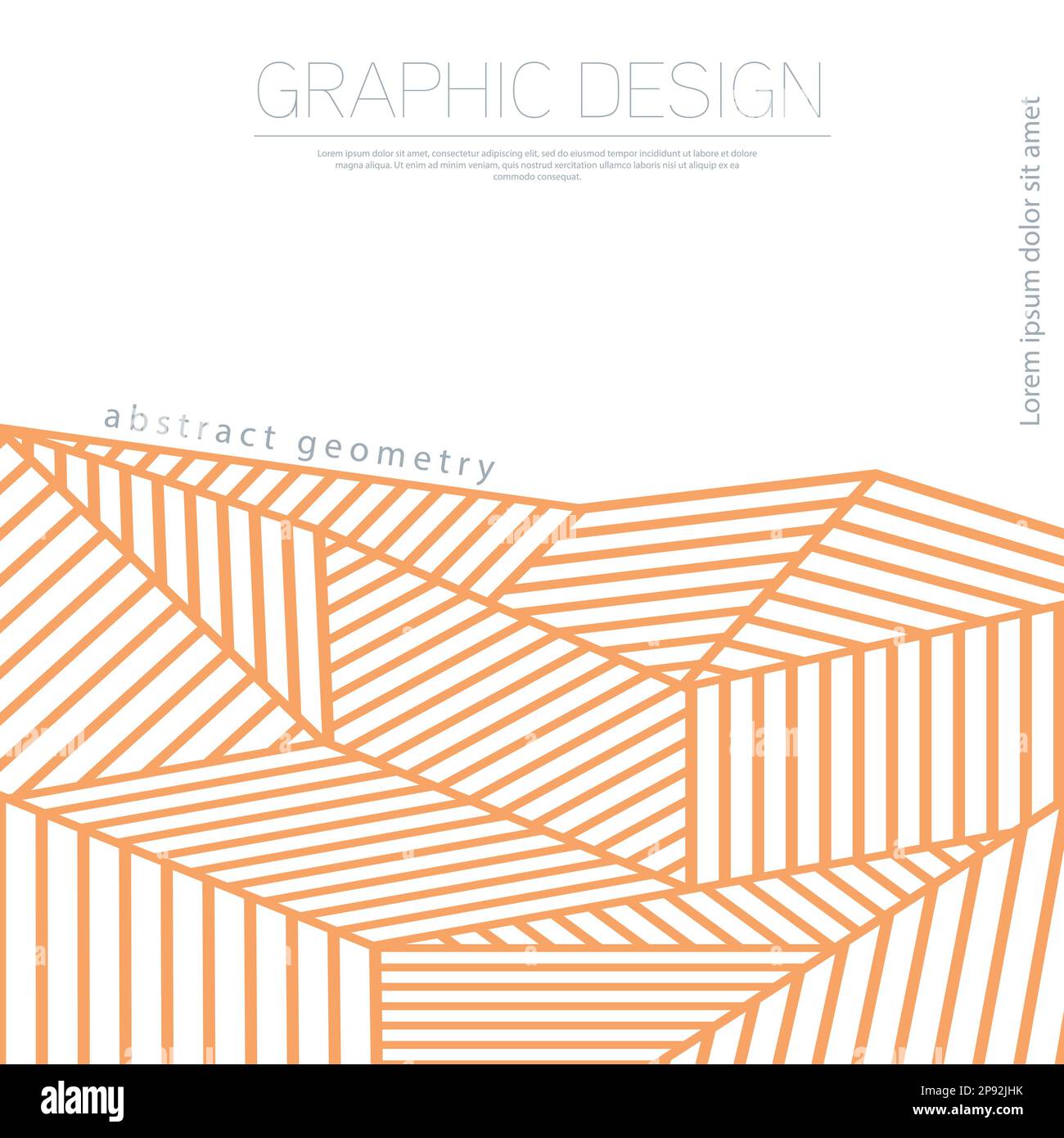 Creative idea of linear design of a cover, booklet or brochure. The ...