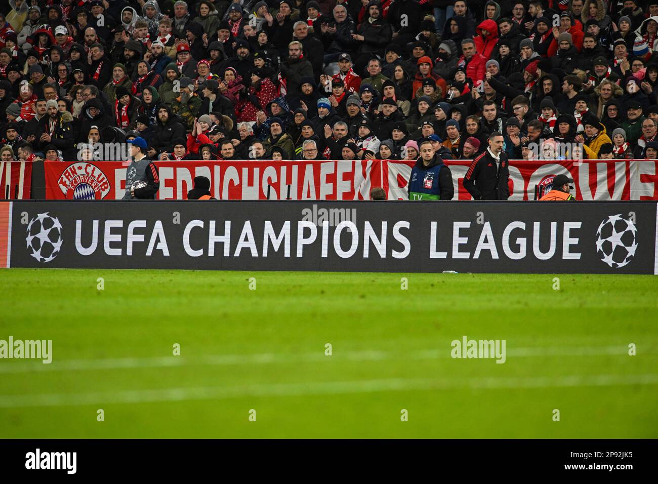 Munich, 8. March 2023, Fussball MUNICH, Germany. , . UEFA BANNER ...