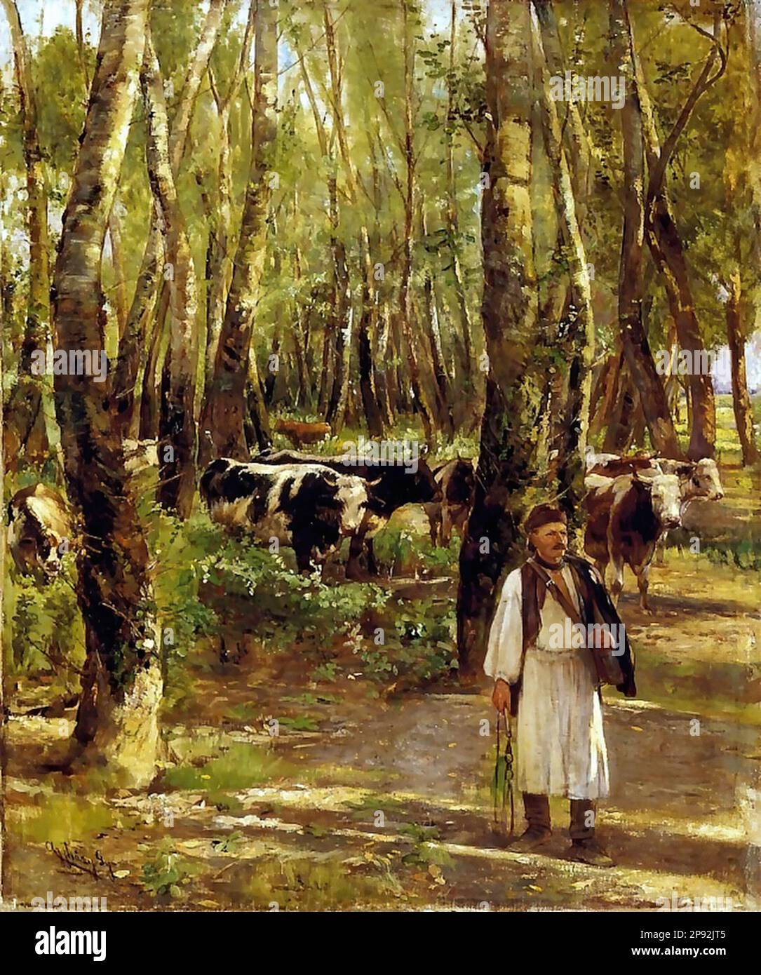 Agghazy Gyula - Fények a ligetben - Magyar Iskola - XIX - Agghazy Gyula ...