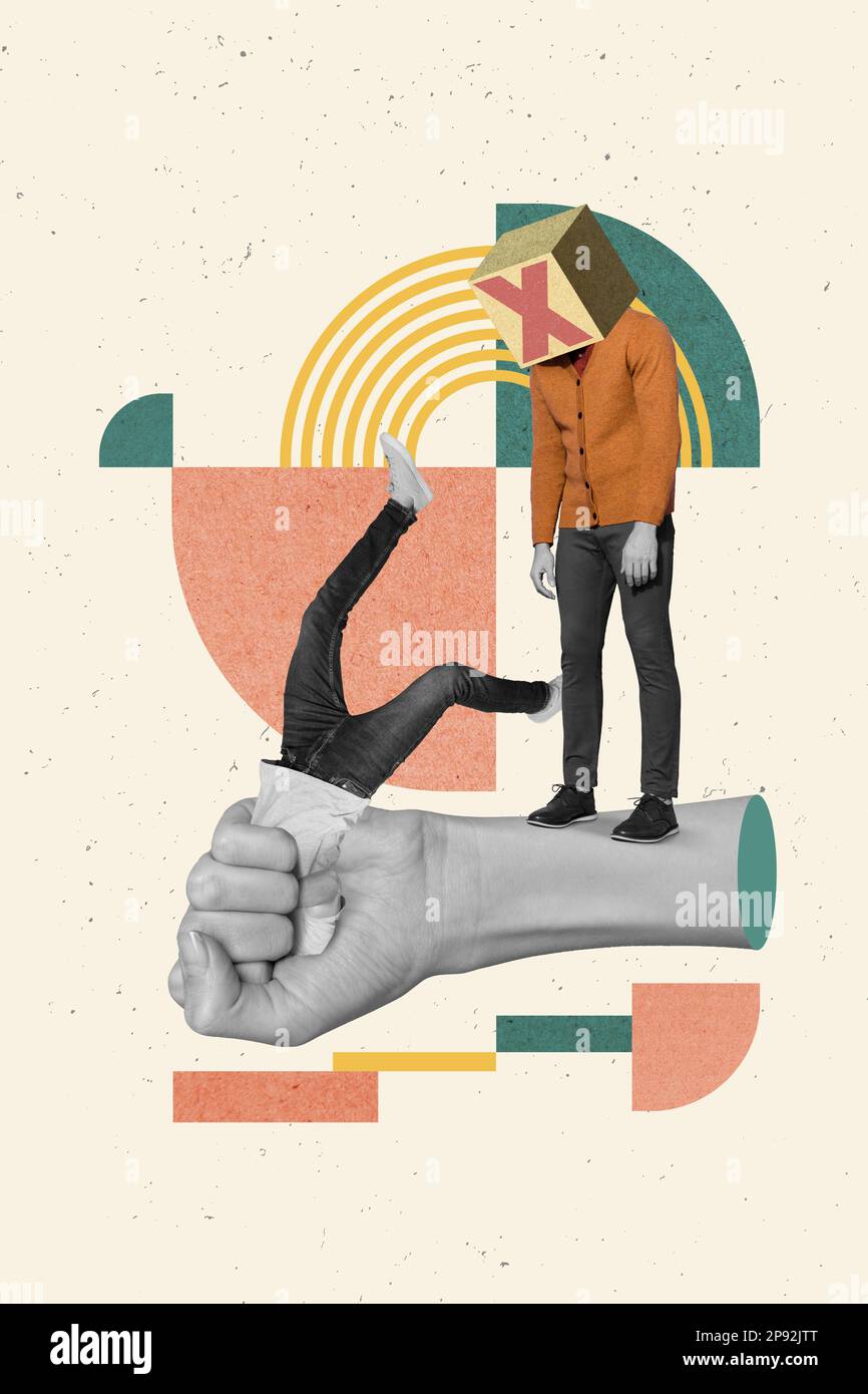 Creative 3d photo artwork graphics collage painting of arm catching ...