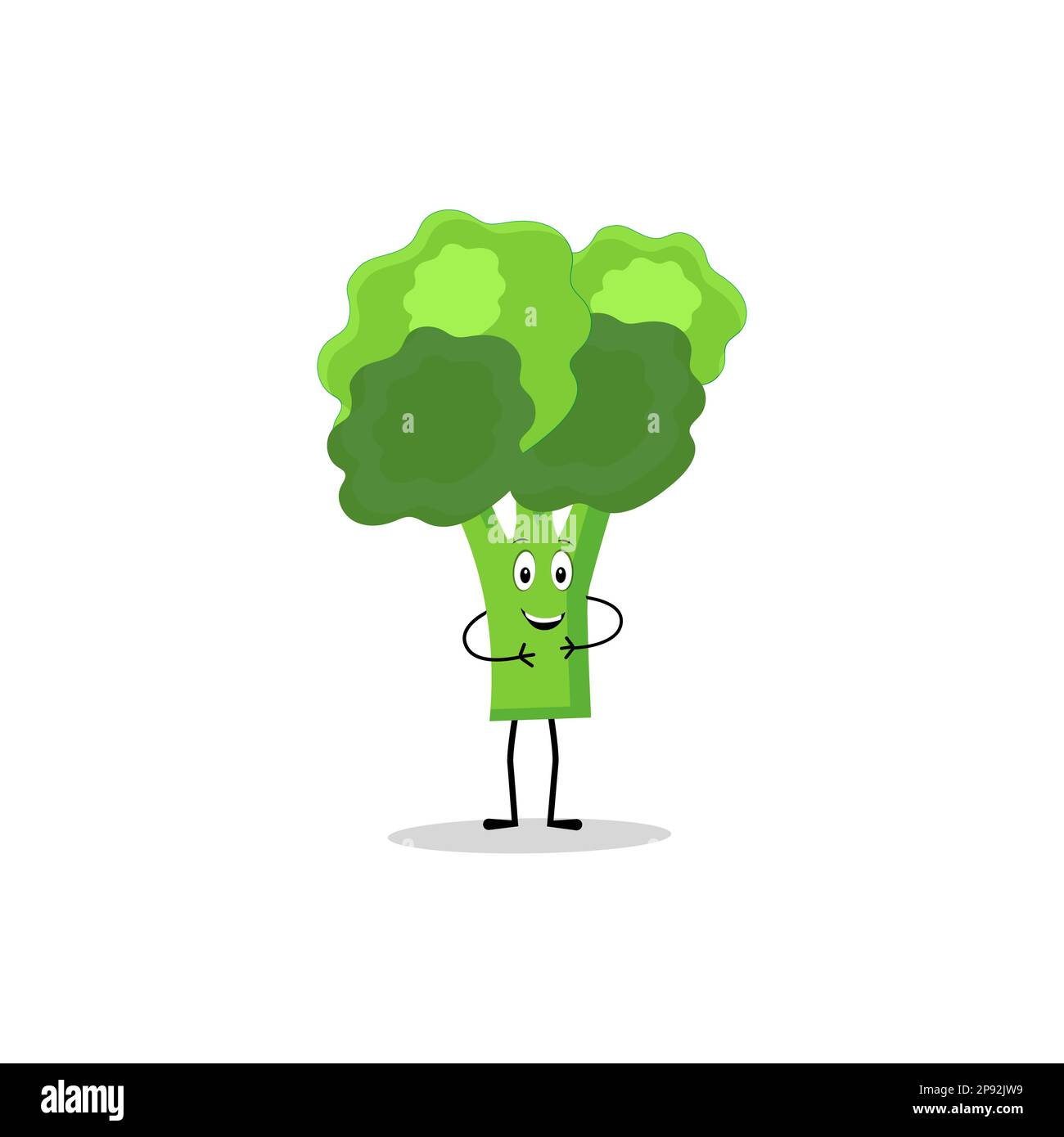 Broccoli mascot cartoon in vector. Cute happy smiling broccoli ...