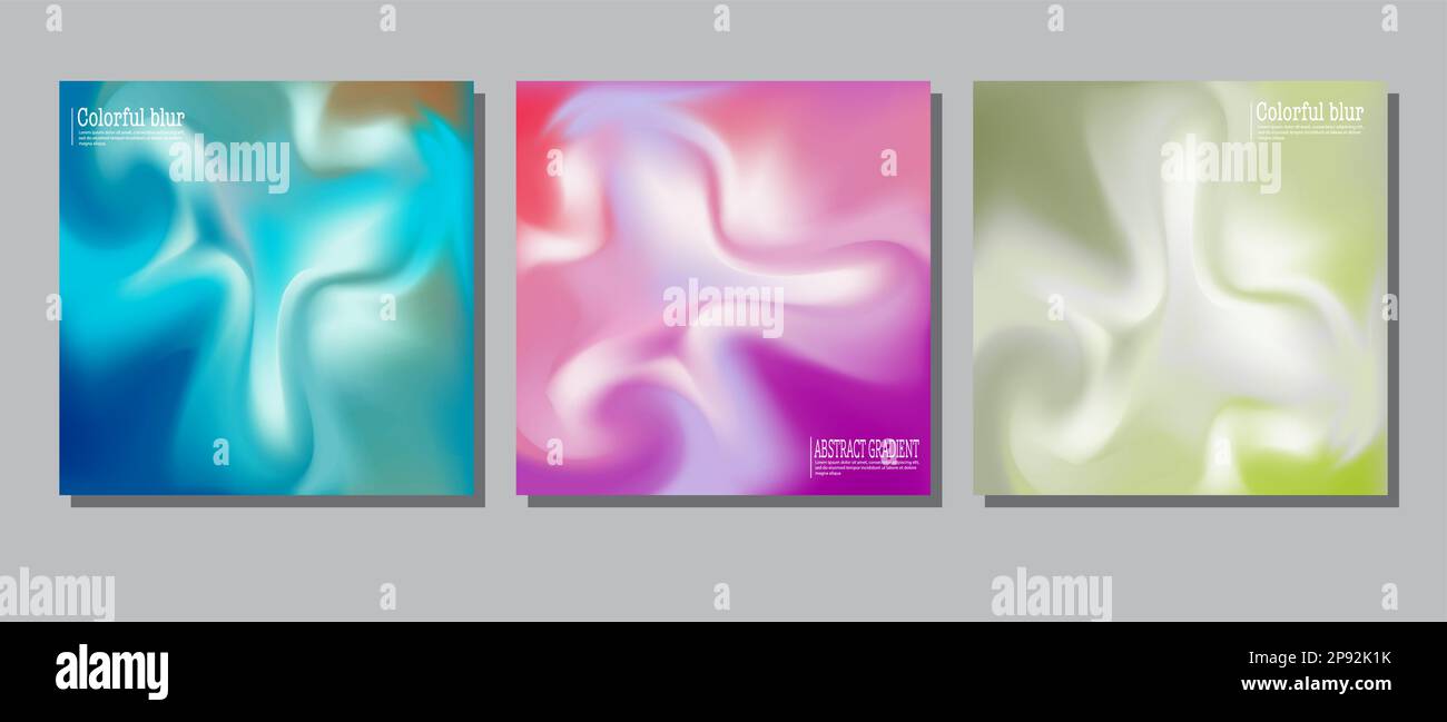 Colorful gradient. A set of templates for creative design. Layout of ...