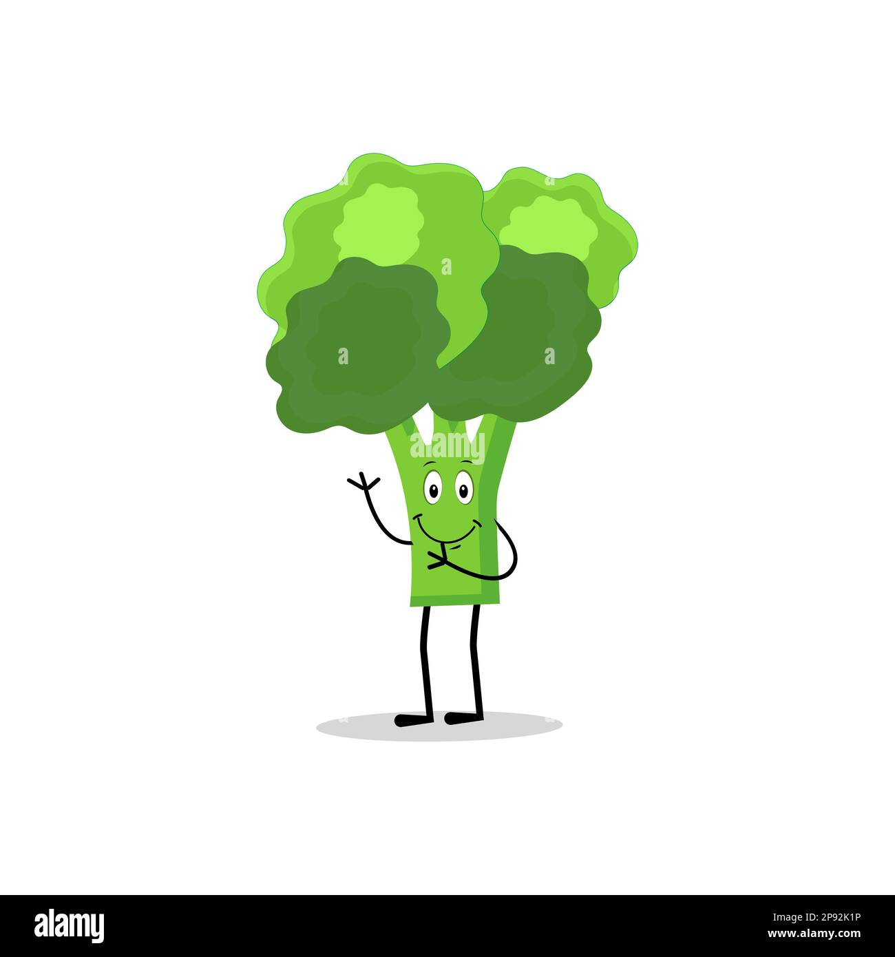 Broccoli mascot cartoon in vector. Cute happy smiling broccoli ...