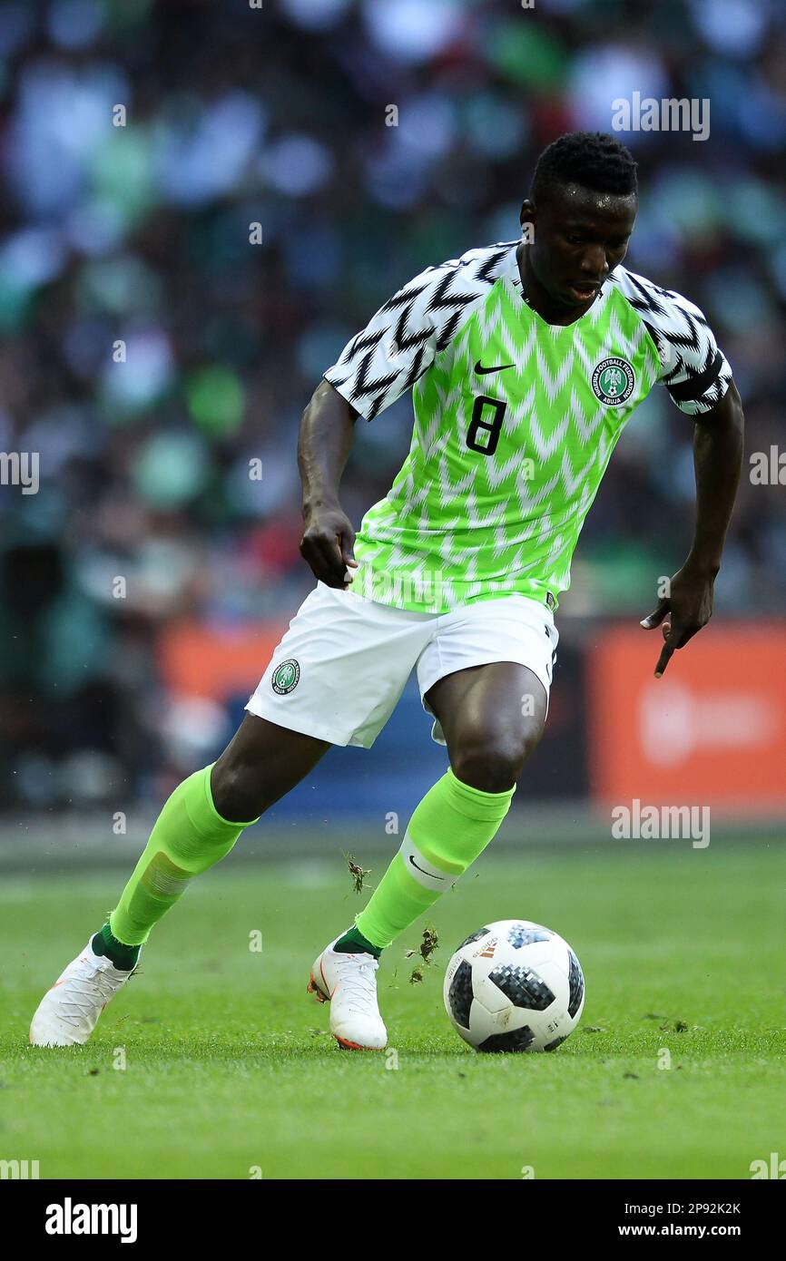 Oghenekaro Etebo of Nigeria - England v Nigeria, International Friendly, Wembley Stadium, London ...