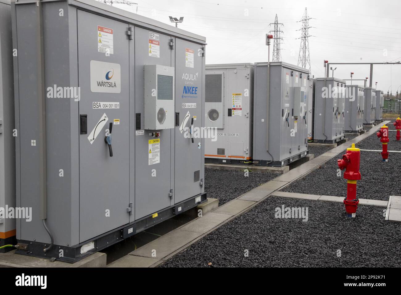 A battery park is openend in Ruien, Kluisbergen Friday 10 March 2023. The park is the biggest in ...