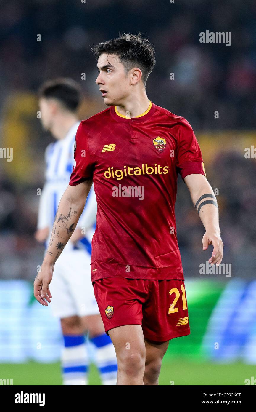 Rome, Italy. 24th Feb, 2023. Paulo Dybala of AS Roma looks on during ...