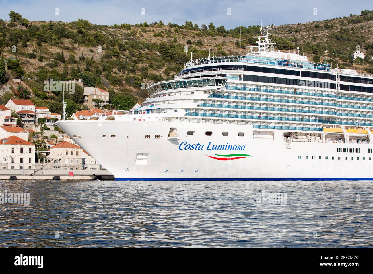 Costa Luminosa cruise ship seen on the Adriatic Sea near the city of ...