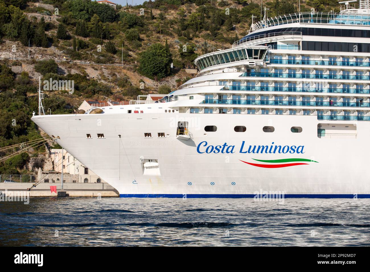 Costa Luminosa cruise ship seen on the Adriatic Sea near the city of ...