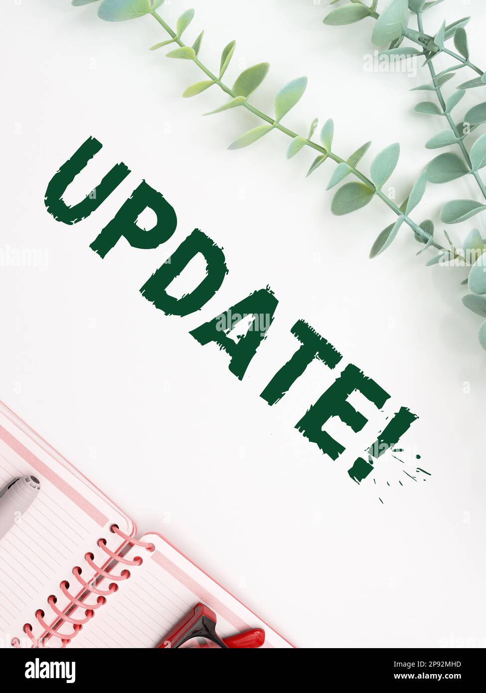 Text sign showing Update. Business approach Make something more modern Adding new facts Changing ...