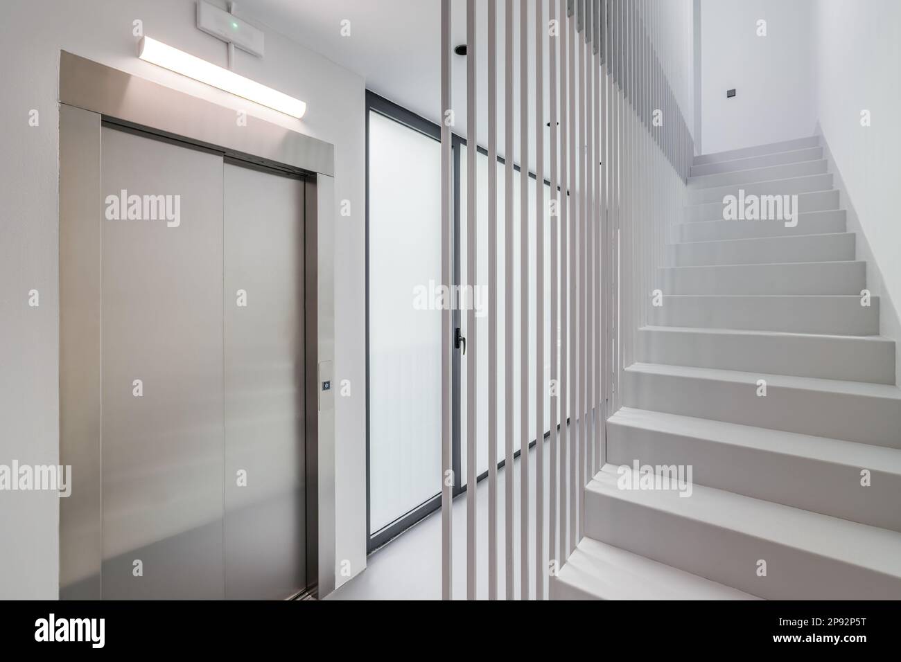 Modern high-tech style in the entrance of a new house or office ...