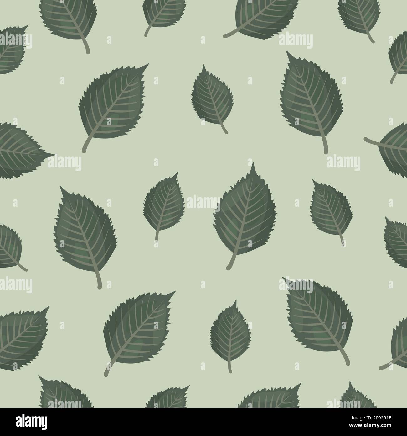 Green leaves, monochrome seamless pattern Stock Vector Image & Art - Alamy