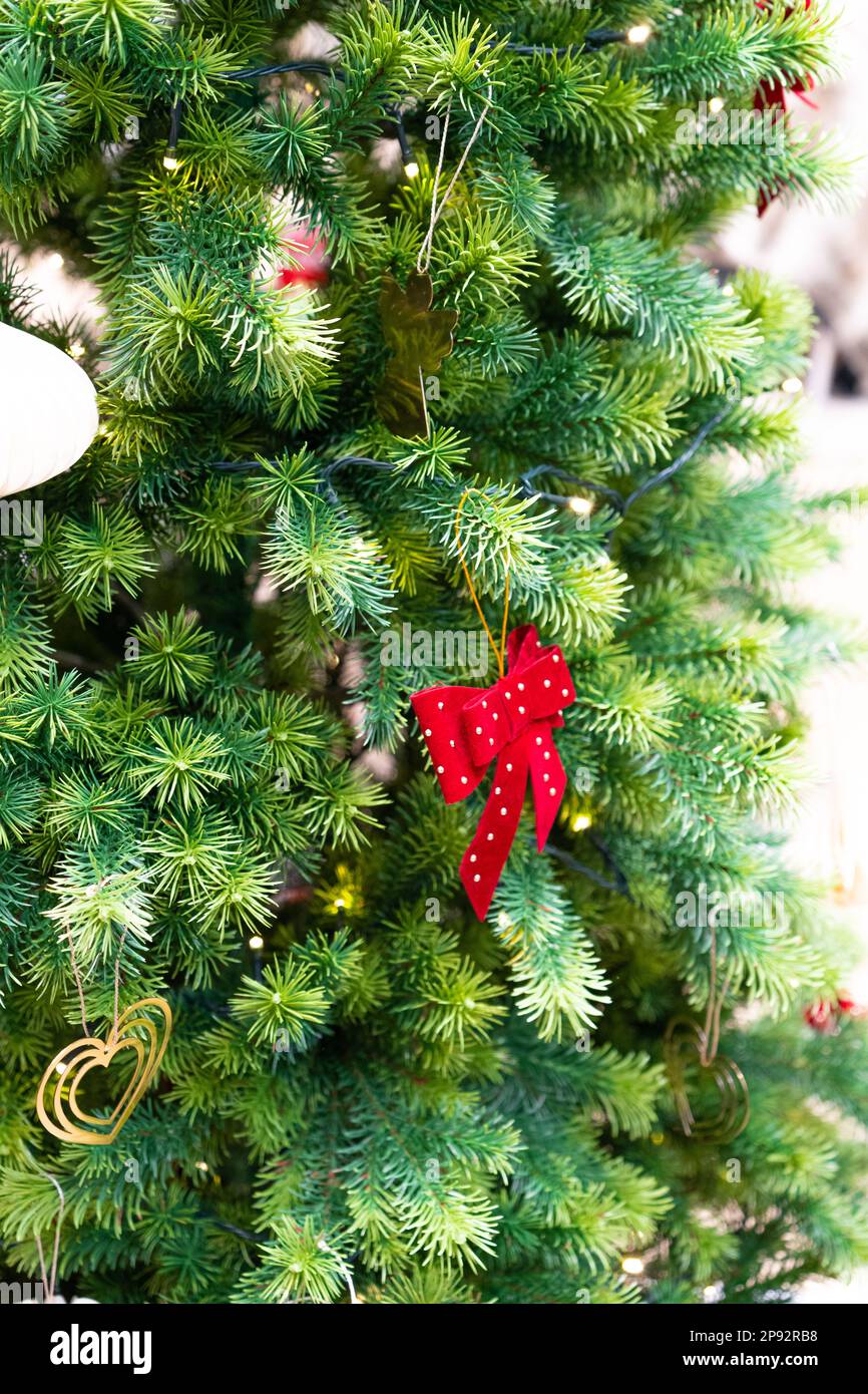 Red fluffy garland hi-res stock photography and images - Alamy