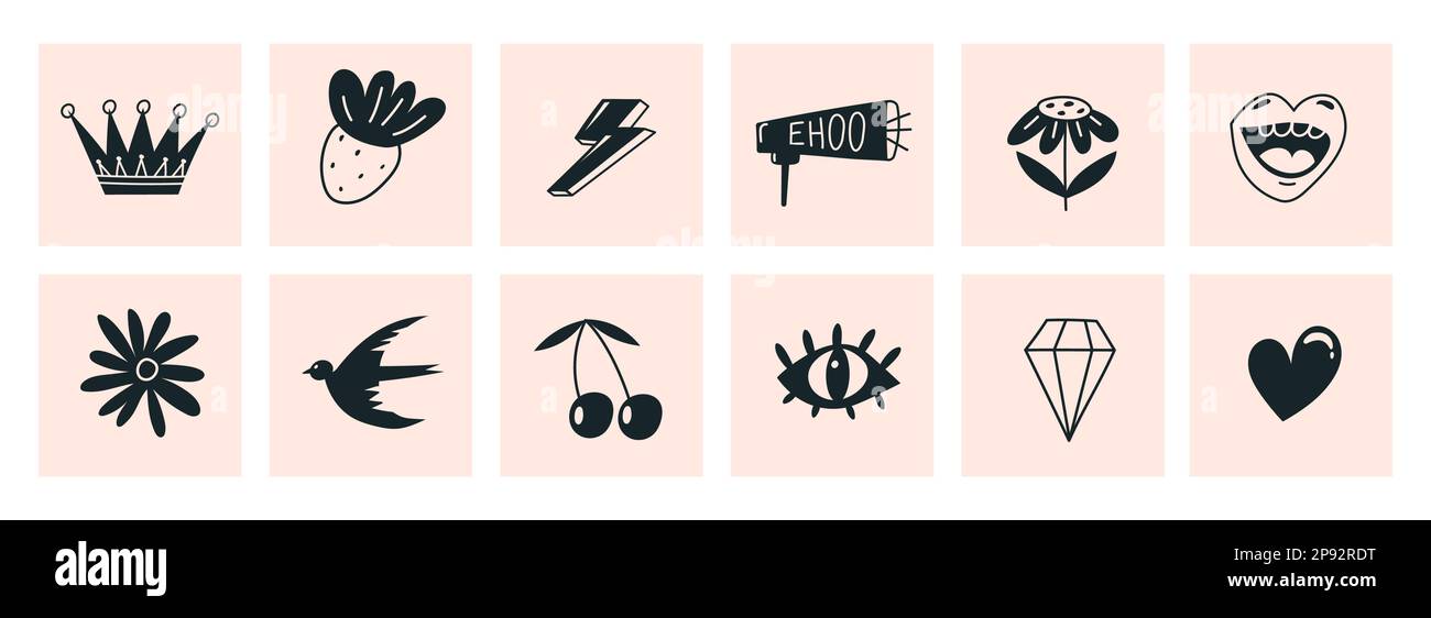 Hand drawn Abstract shapes, Comic characters Stock Vector Image & Art ...