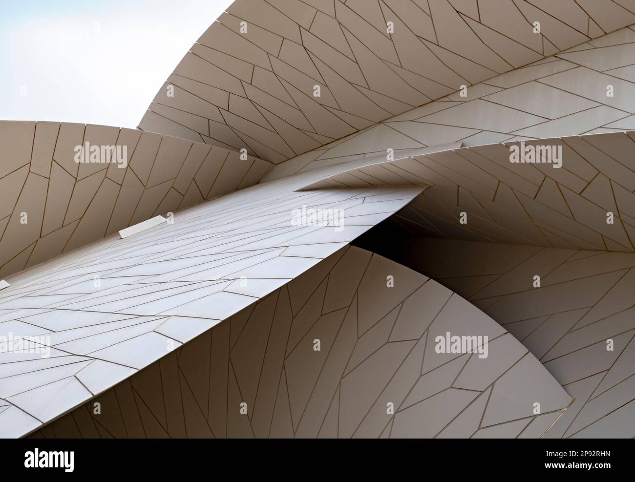 Architectural detail, National Museum of Qatar building, Doha Stock ...