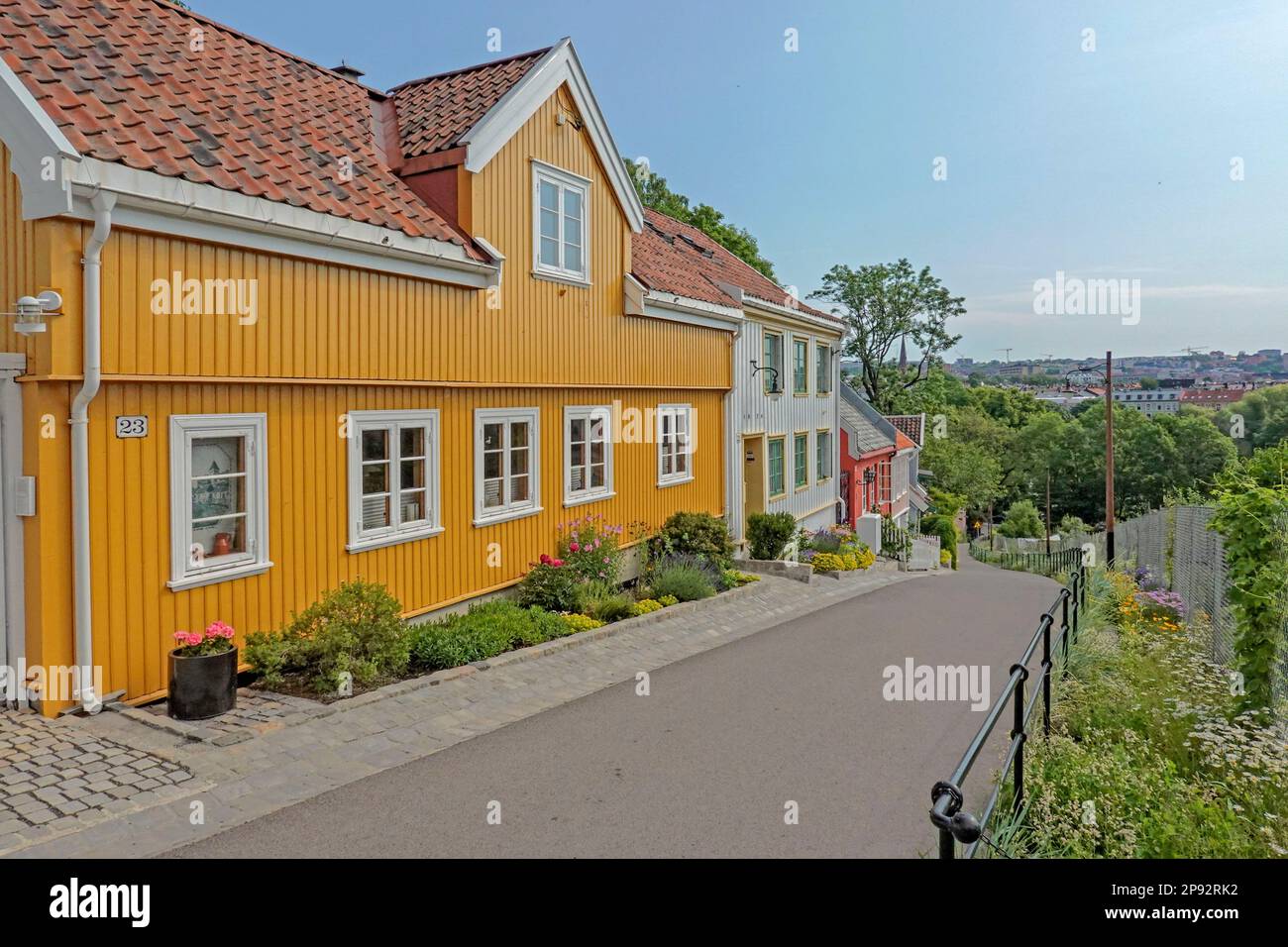 Norway, Oslo, The quirky 18th-century wooden homes of the Damstredet ...
