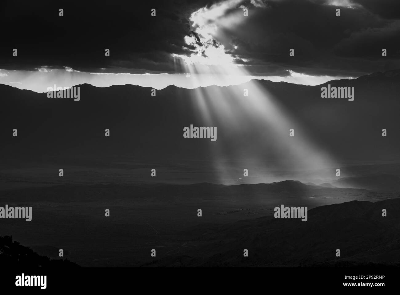 Image of a spectacular weather scene with impressive sun rays through a ...