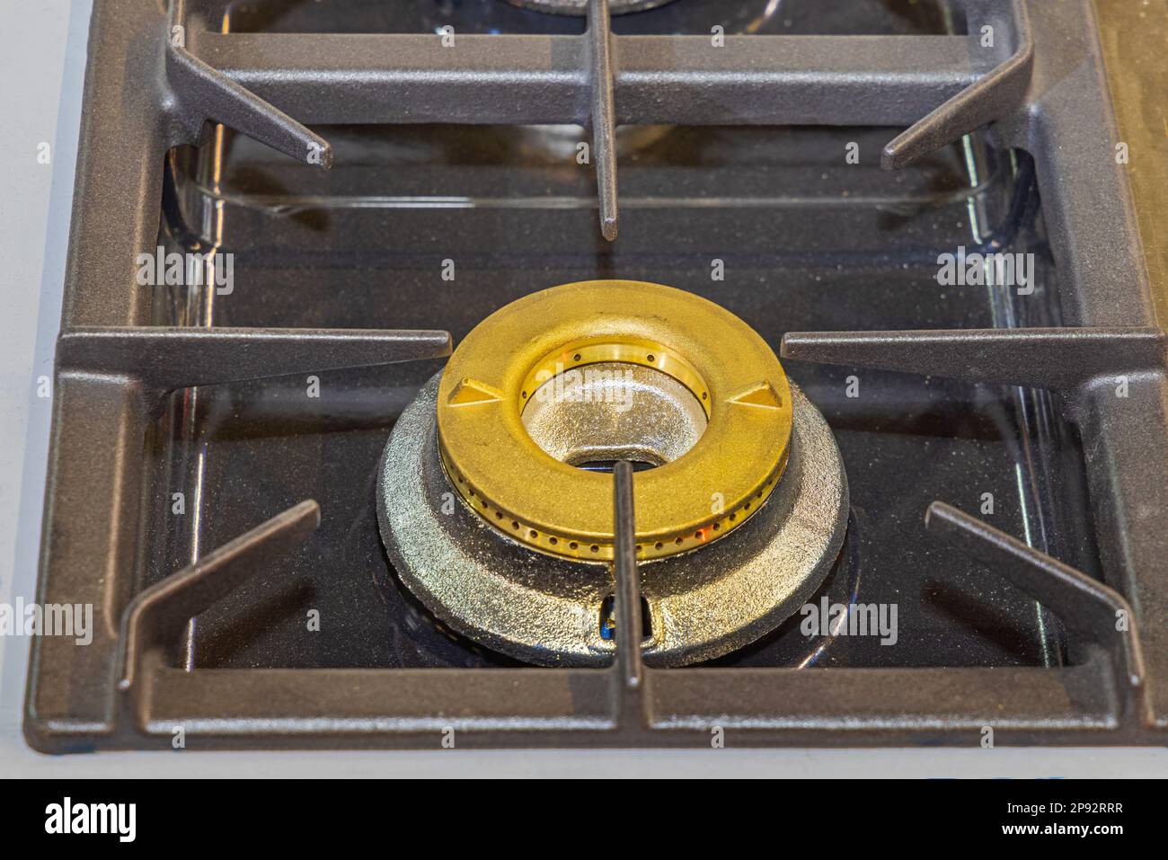 Large Gas Burner Hob Stove in Commercial Kitchen Stock Photo - Alamy