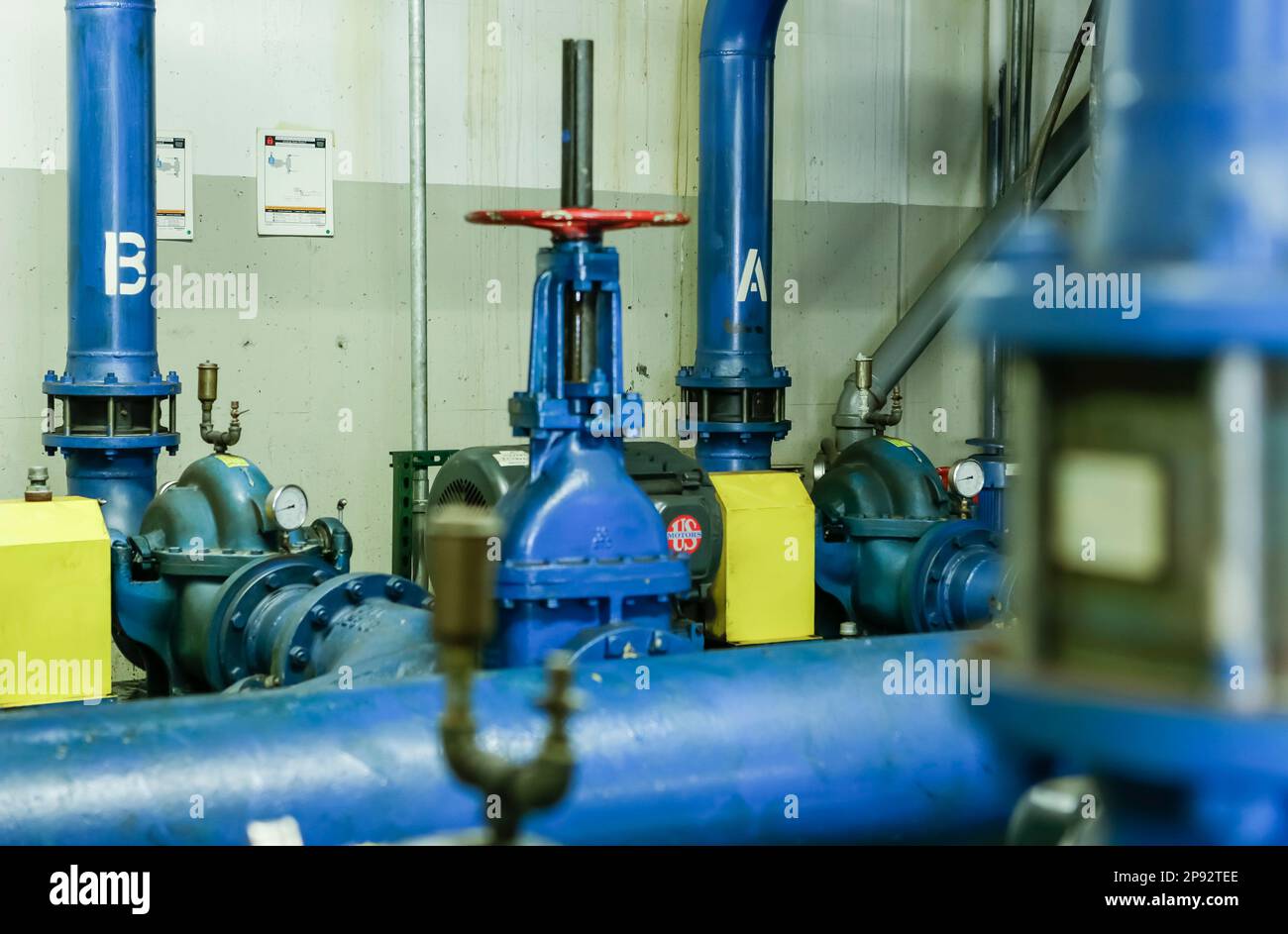 The inner workings of a modern factory in Detroit,MI USA Stock Photo ...