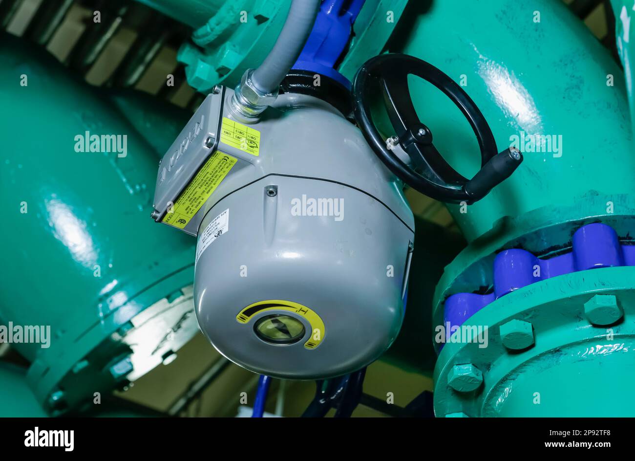 The inner workings of a modern factory in Detroit,MI USA Stock Photo ...