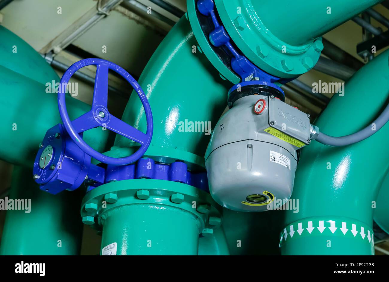 The inner workings of a modern factory in Detroit,MI USA Stock Photo ...