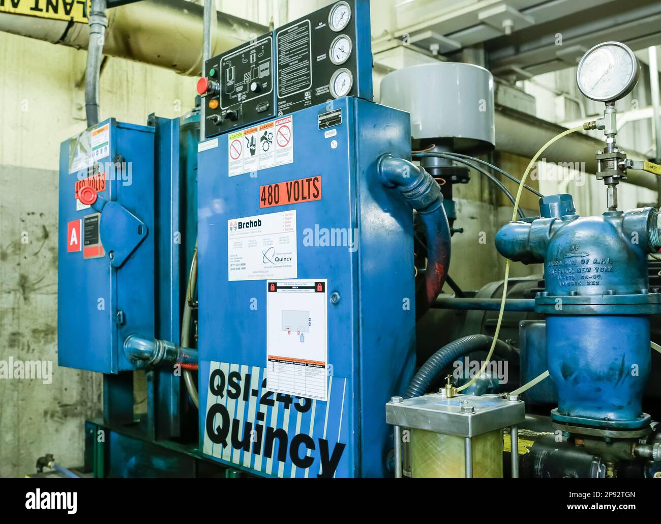 The inner workings of a modern factory in Detroit,MI USA Stock Photo ...