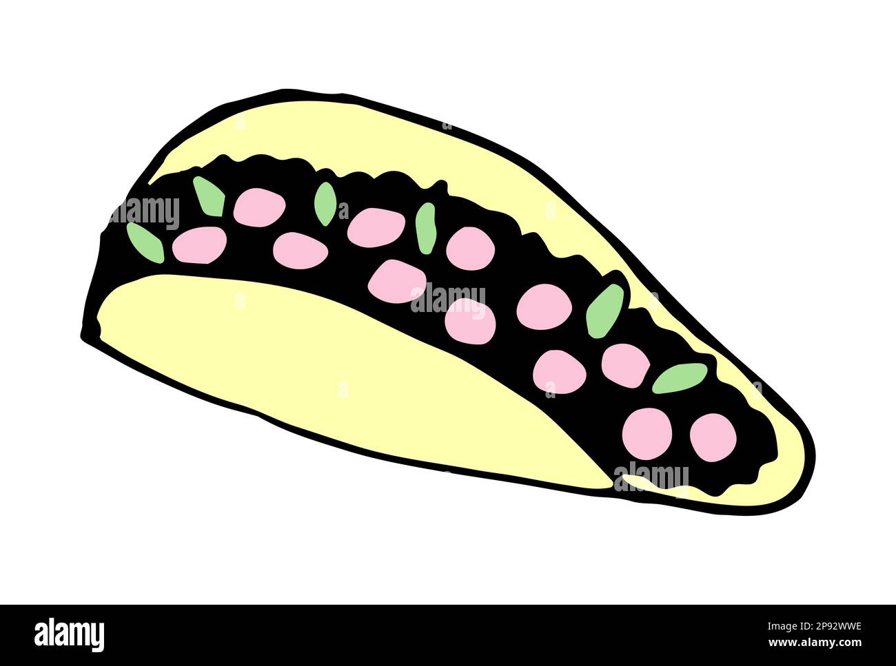 Colorful illustration mexican food Stock Vector Images - Alamy