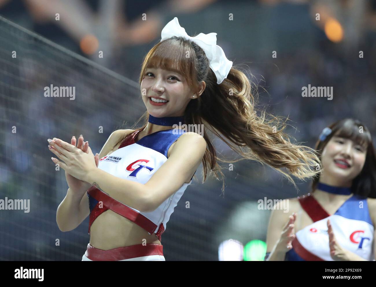 Chinese Taipei cheerleaders perform during the World Baseball Classic championships against ...