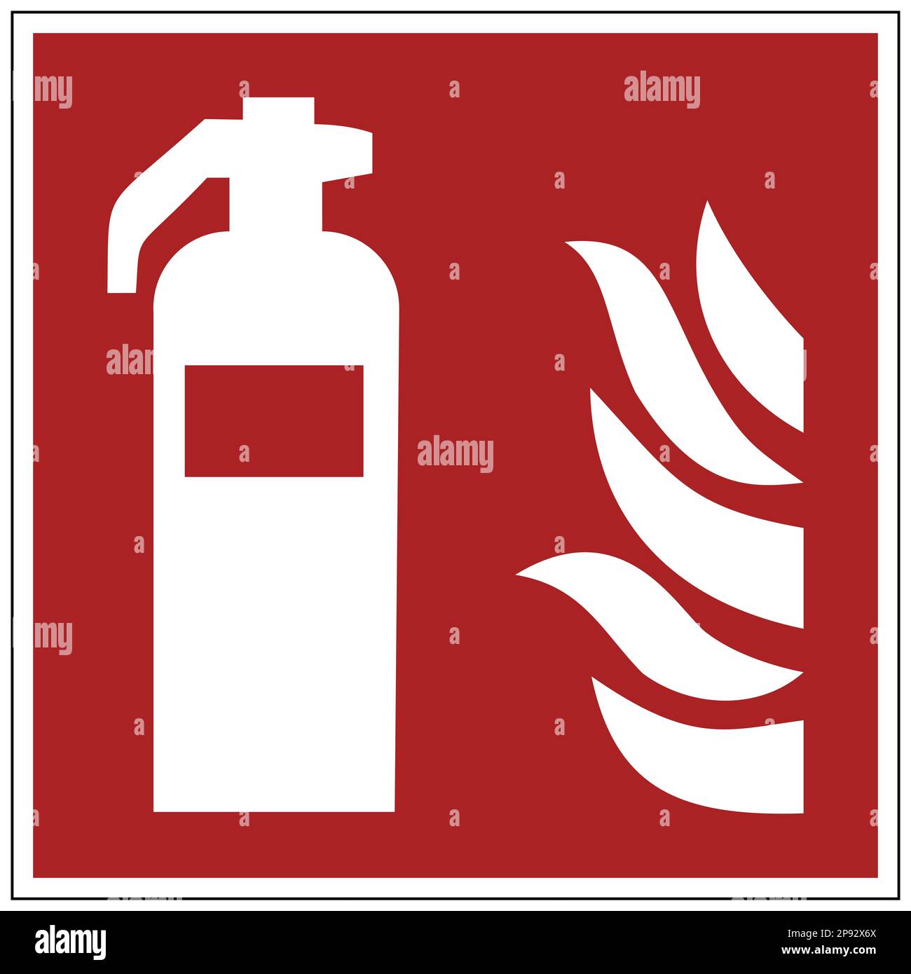 ISO 7010 Fire extinguisher sign Stock Photo - Alamy