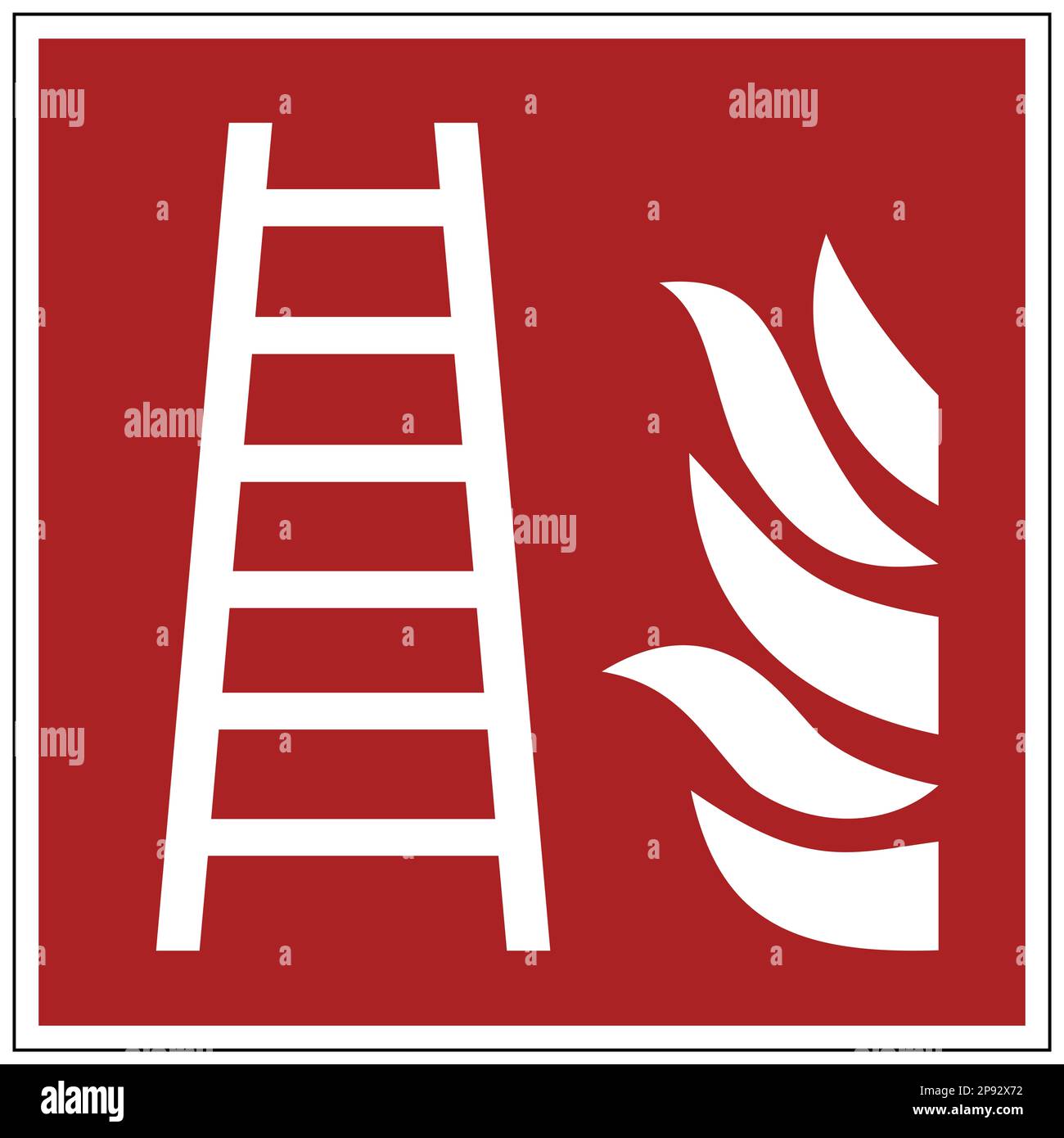 ISO 7010 Fire ladder sign Stock Photo - Alamy
