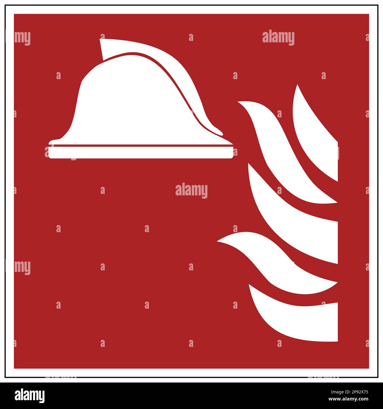 ISO 7010 Collection of firefighting equipment sign Stock Photo - Alamy