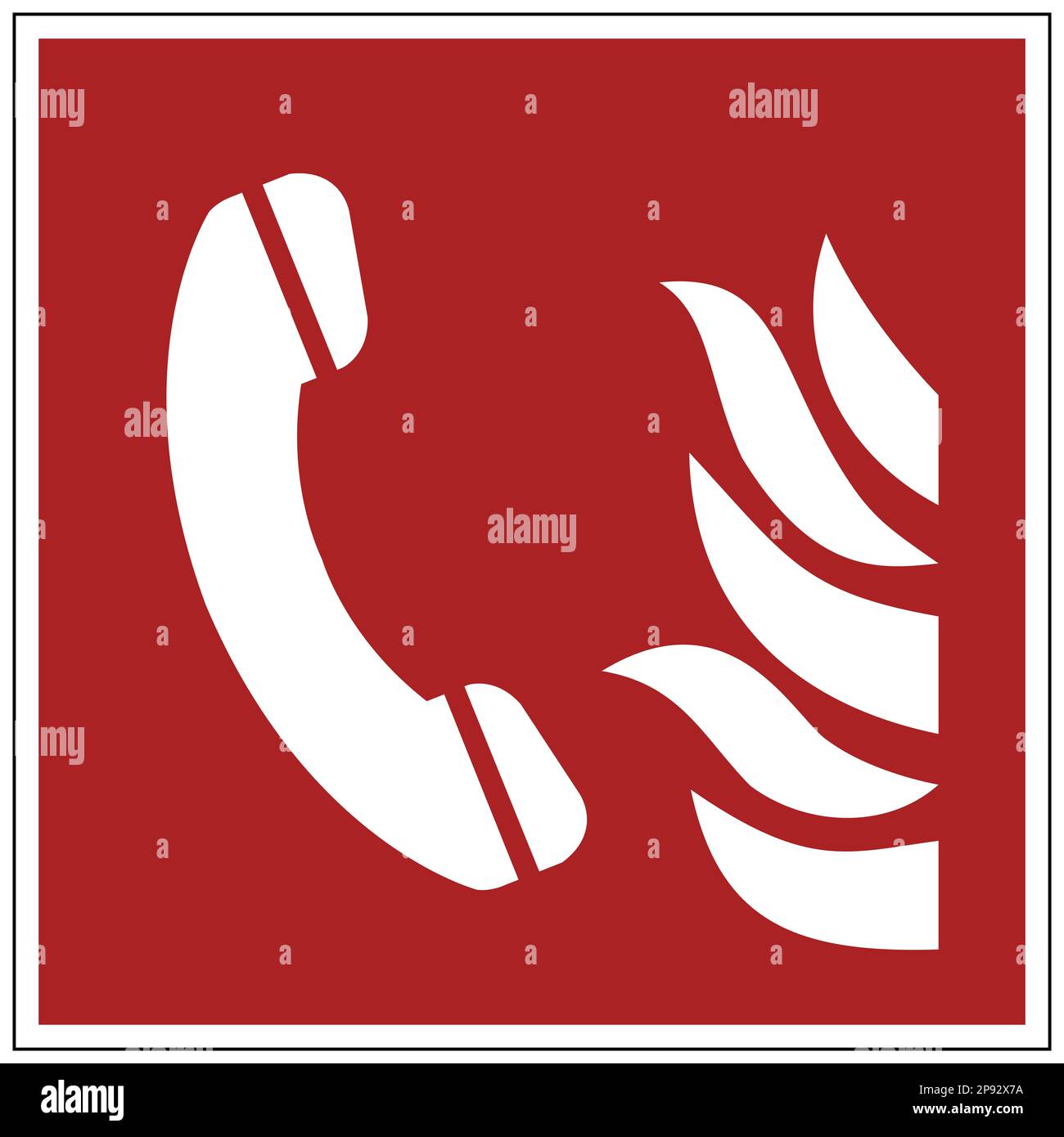 Emergency fire telephone sign hi-res stock photography and images - Alamy
