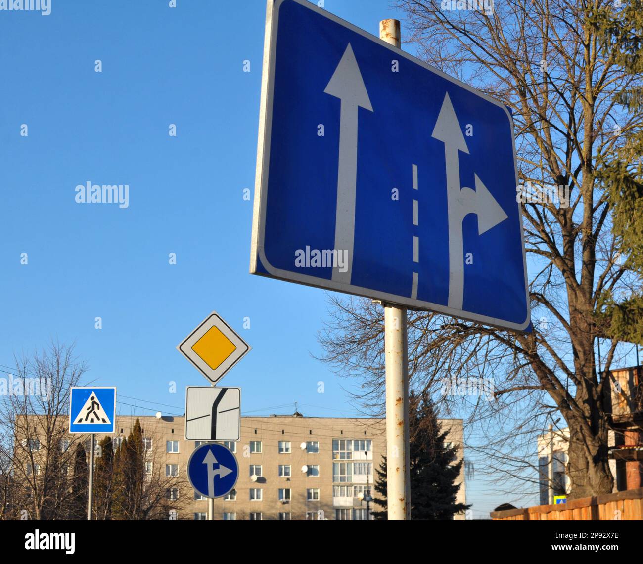 Sign street information warning hi-res stock photography and images - Alamy