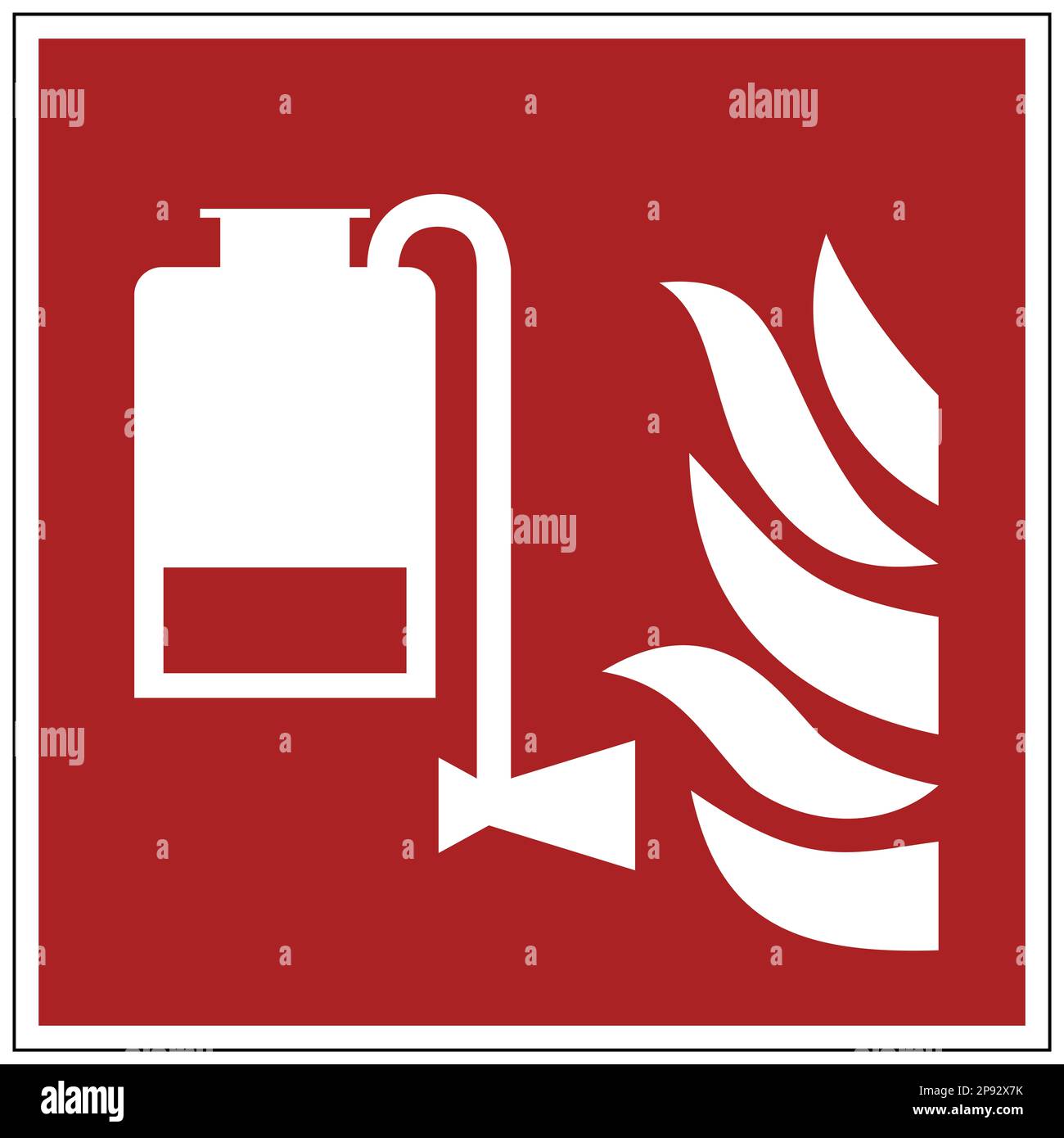 ISO 7010 Portable foam applicator unit sign Stock Photo - Alamy