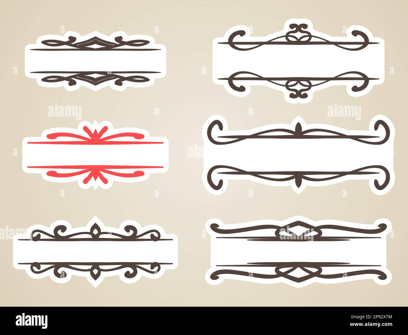 Calligraphic headline frame design element, Vector set Stock Vector ...