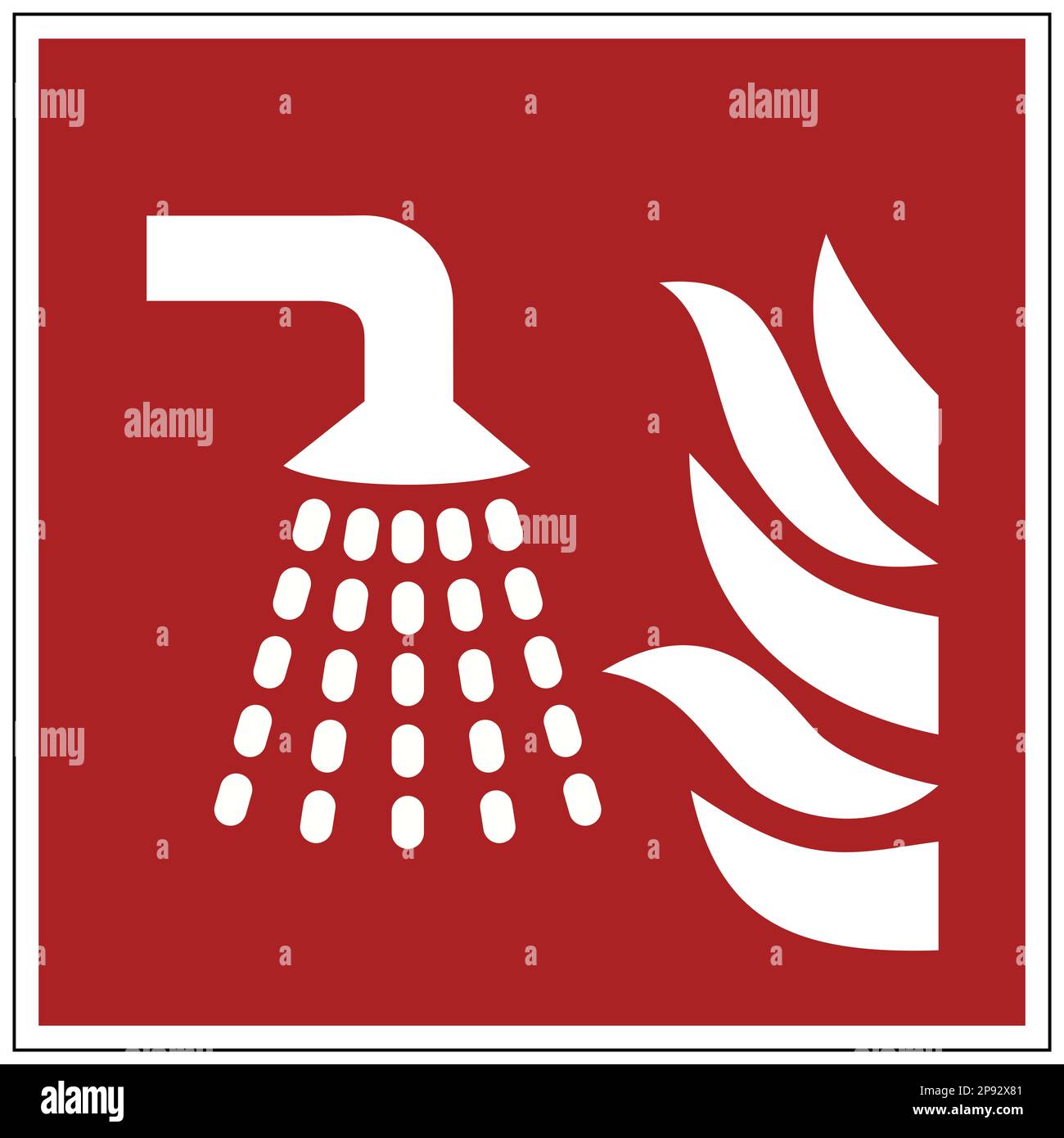 ISO 7010 Water fog applicator sign Stock Photo - Alamy