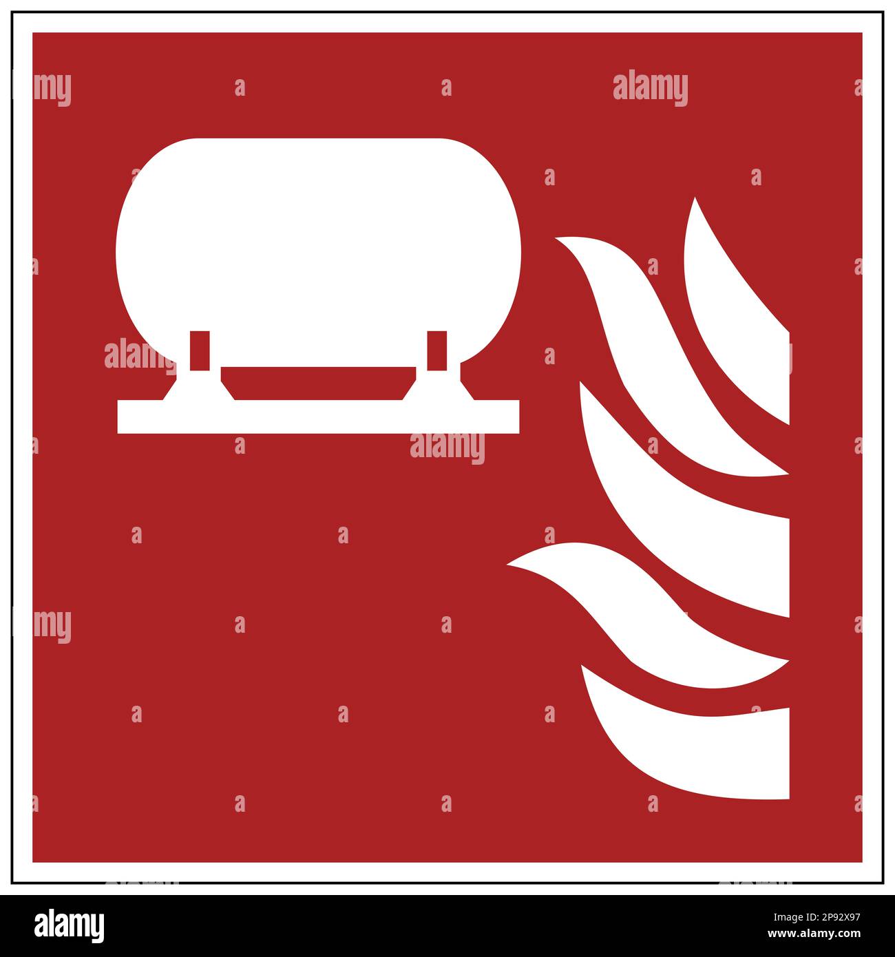 ISO 7010 Fixed fire extinguishing installation sign Stock Photo - Alamy