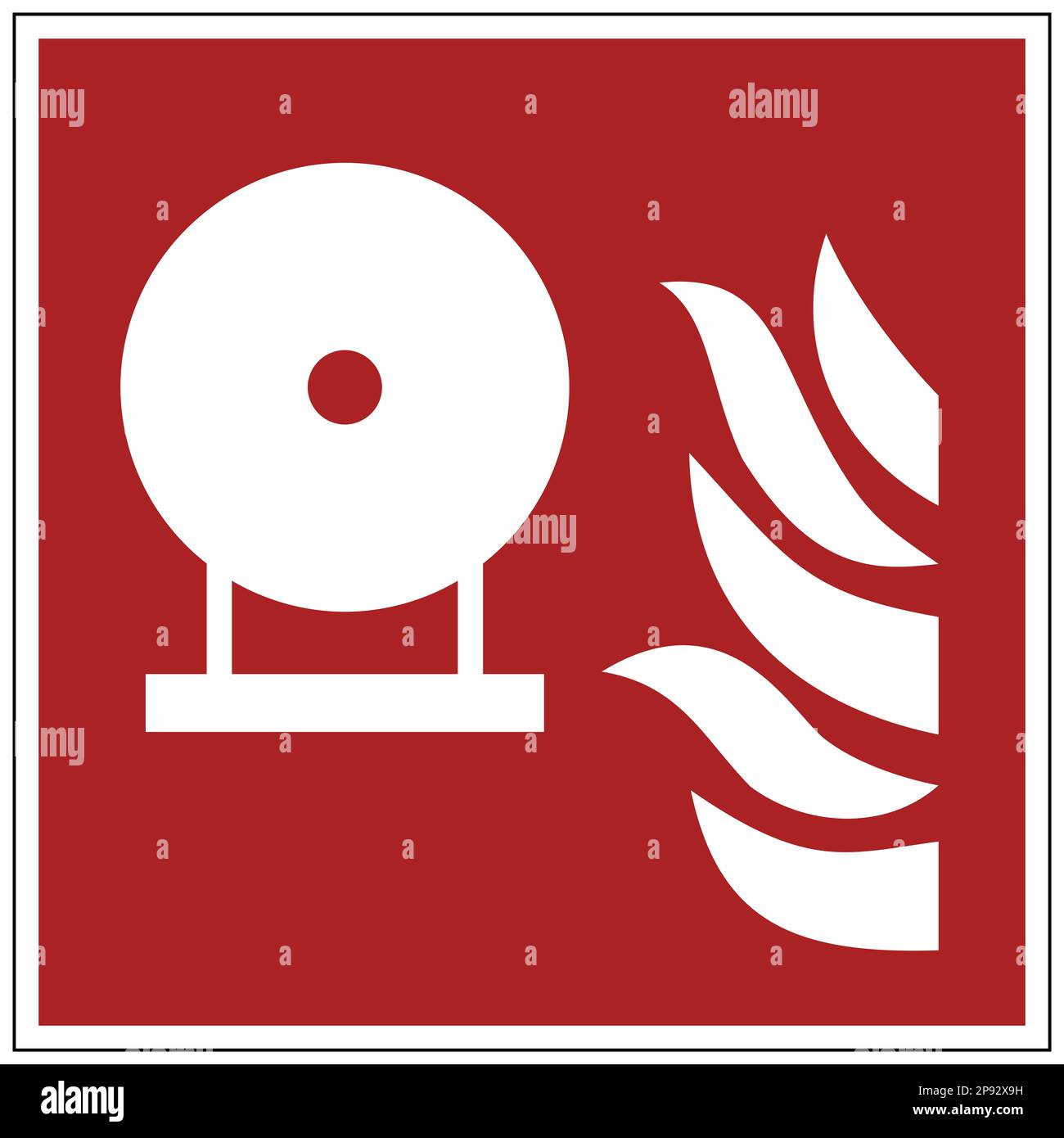 ISO 7010 Fixed fire extinguishing bottle sign Stock Photo - Alamy