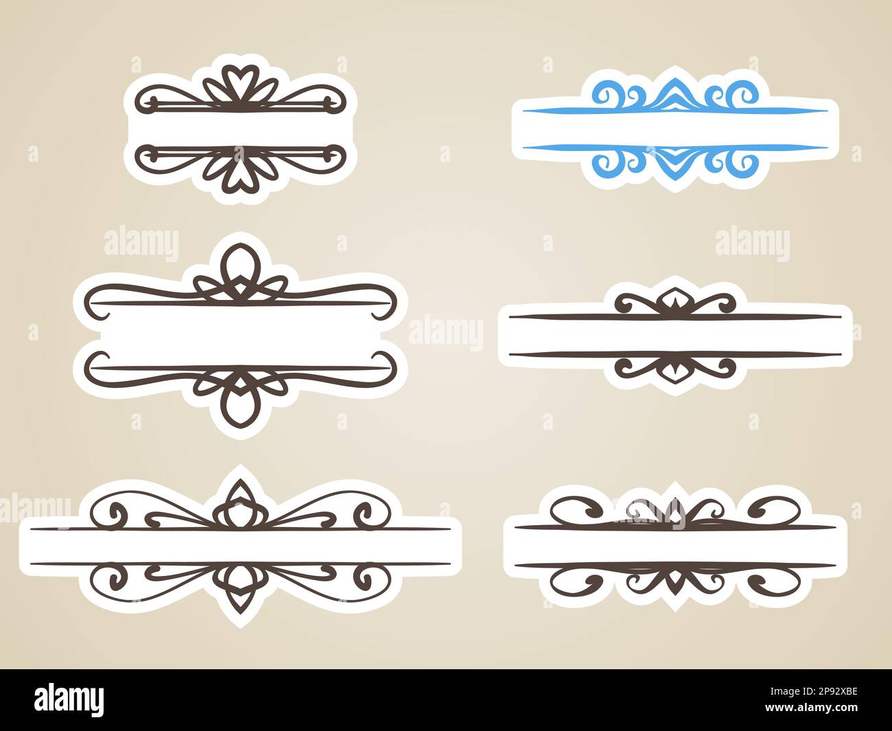 Calligraphic headline frame design element, Vector set Stock Vector ...