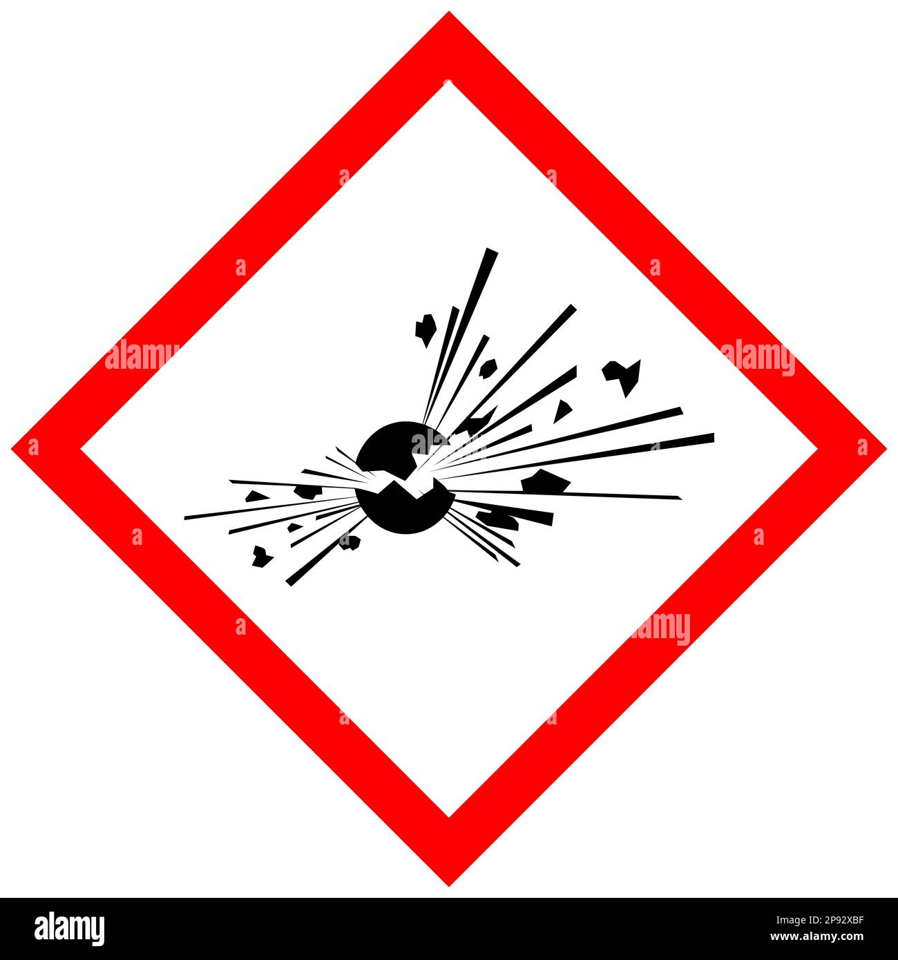 Explosive hazard sign Stock Photo - Alamy