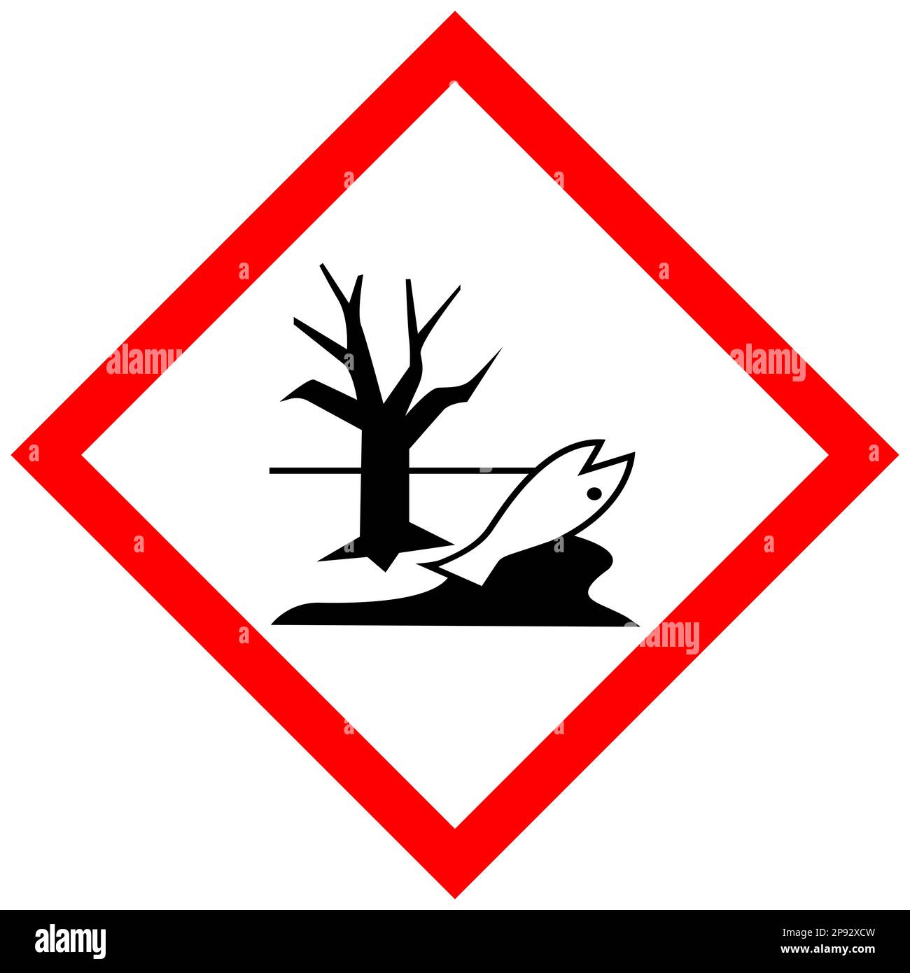 Environmental hazard sign Stock Photo - Alamy